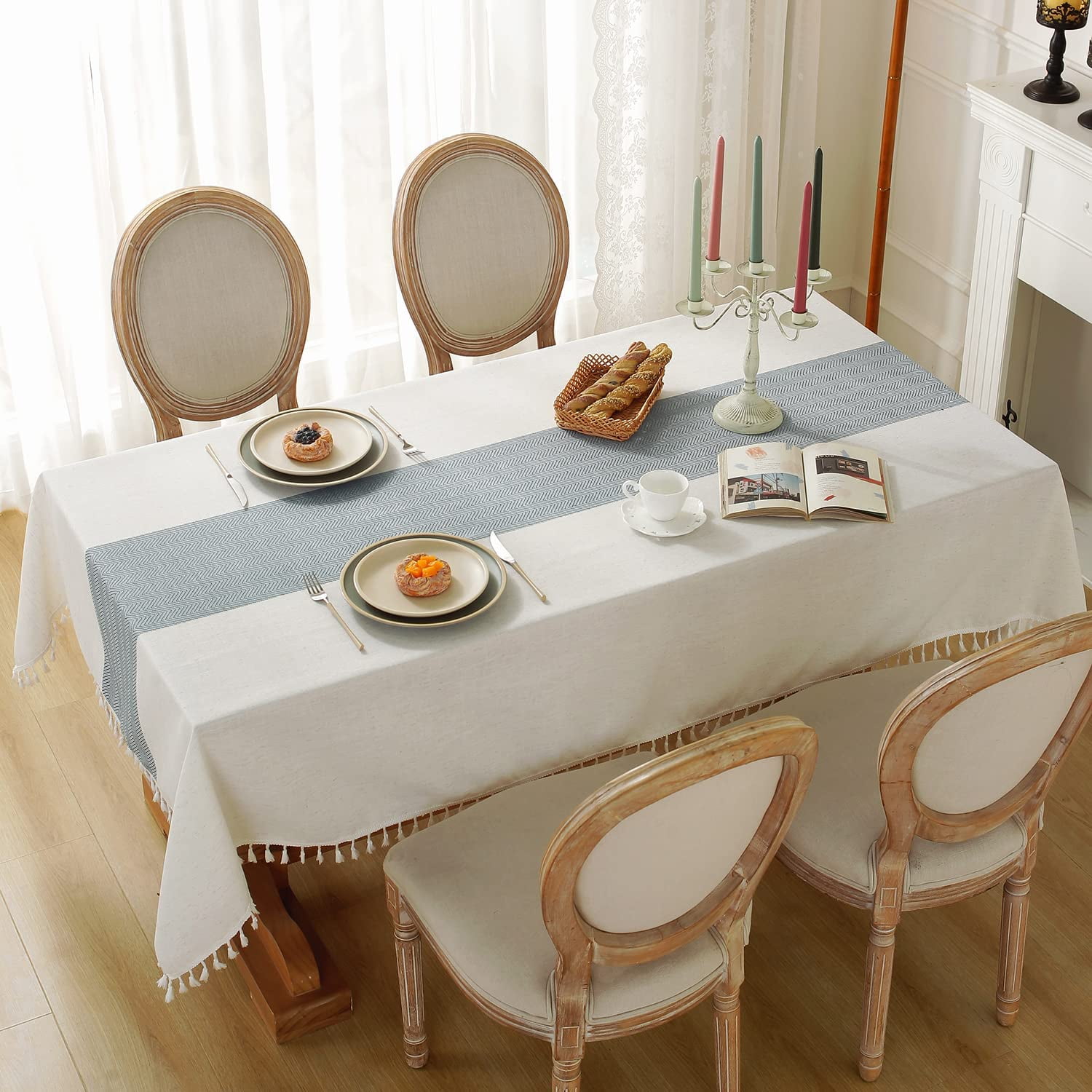 Tablecloth For Dining Table Rustic Farmhouse Kitchen Table Cloth Coffee ...