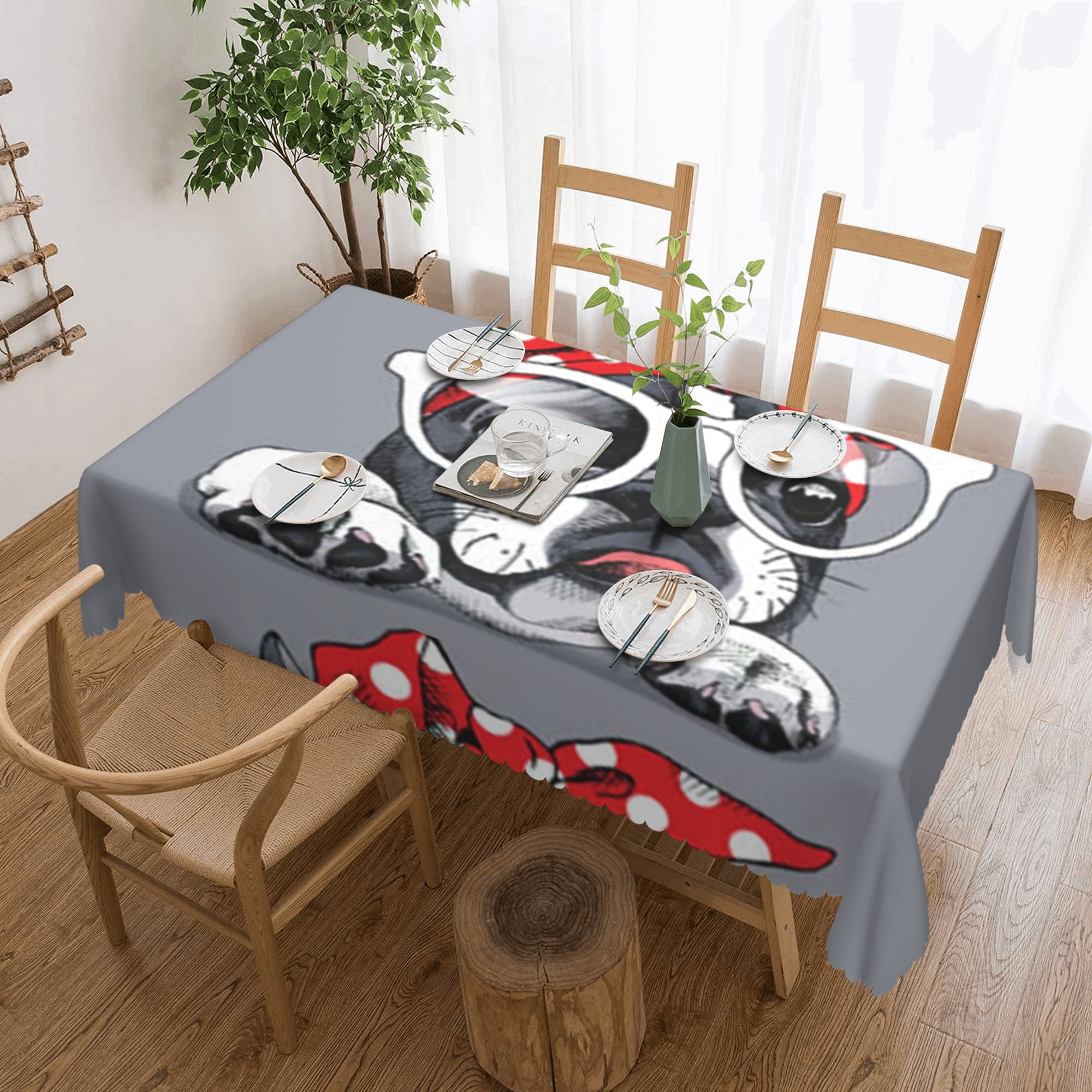 Tablecloth French Bulldog Portraits Table Cloth For Rectangle Tables ...