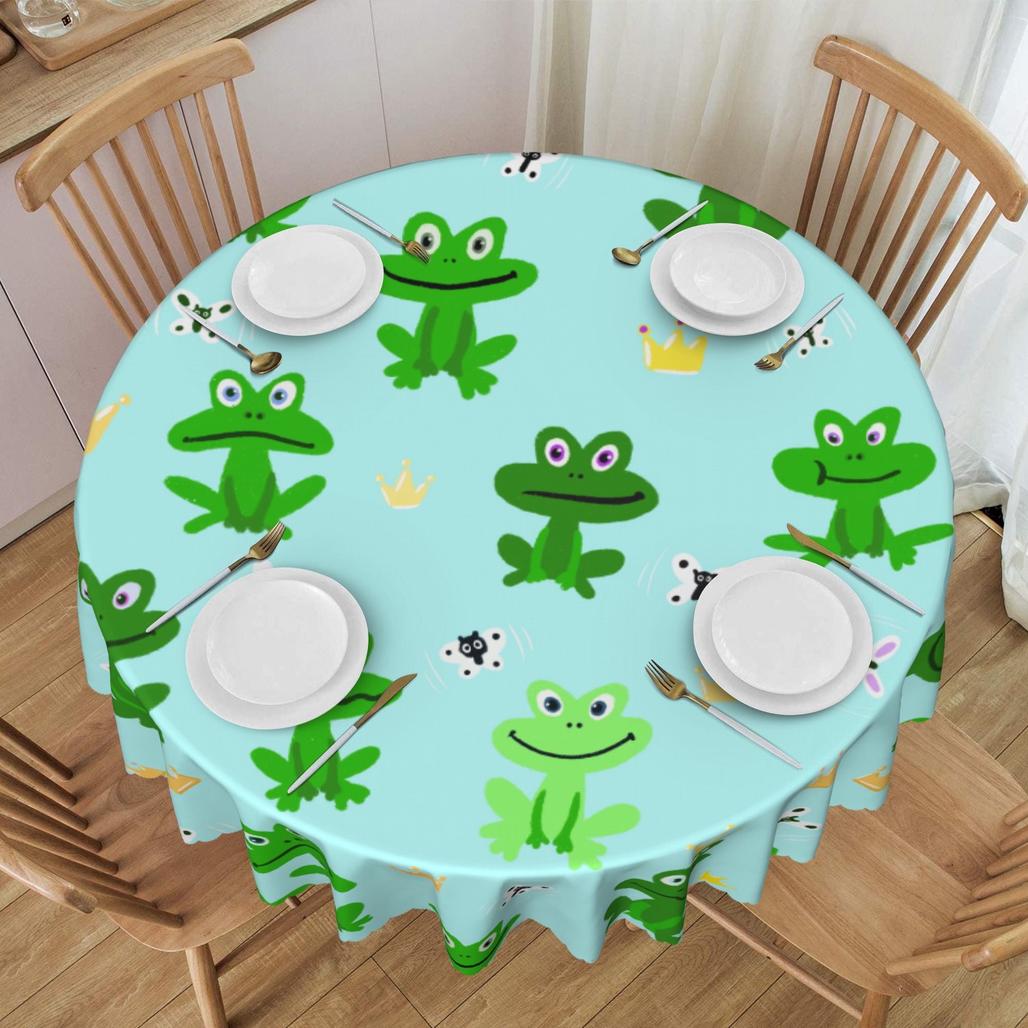 Tablecloth Frog Table Cloth For Circular Tables Waterproof Resistant ...
