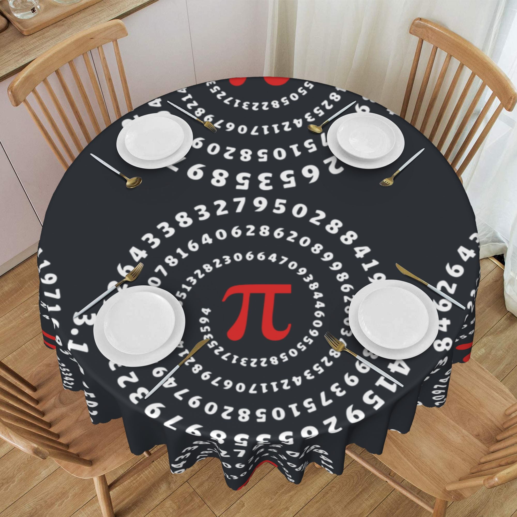 Tablecloth Funny Pi Spiral Circumference Mathematics Table Cloth For ...
