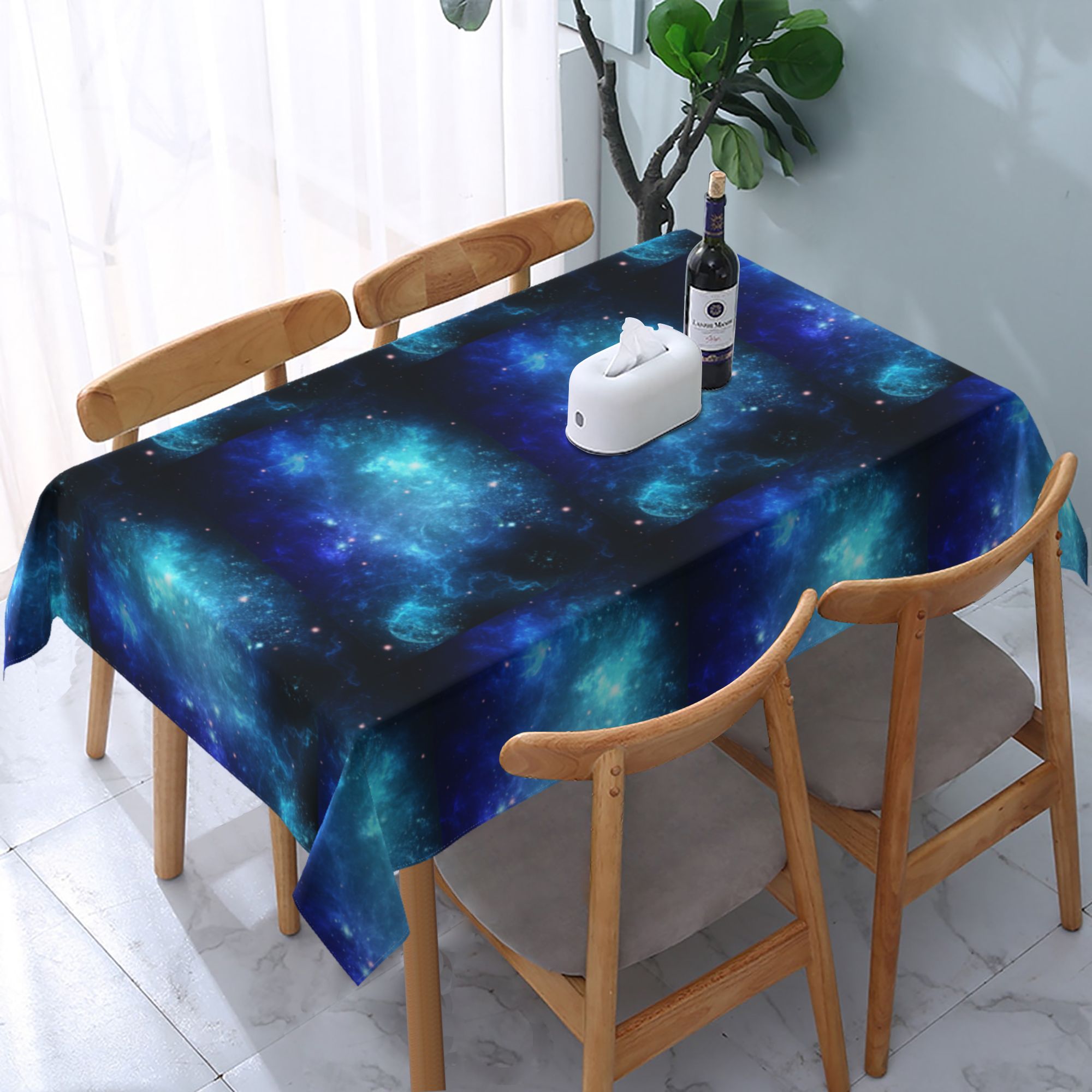 Tablecloth Galaxy Nebula Space Table Cloth For Rectangle Tables ...
