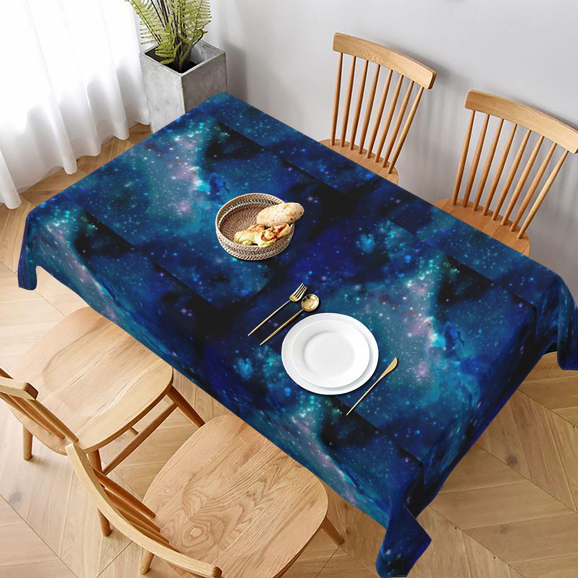 Tablecloth Galaxy Nebula Space Table Cloth For Rectangle Tables ...