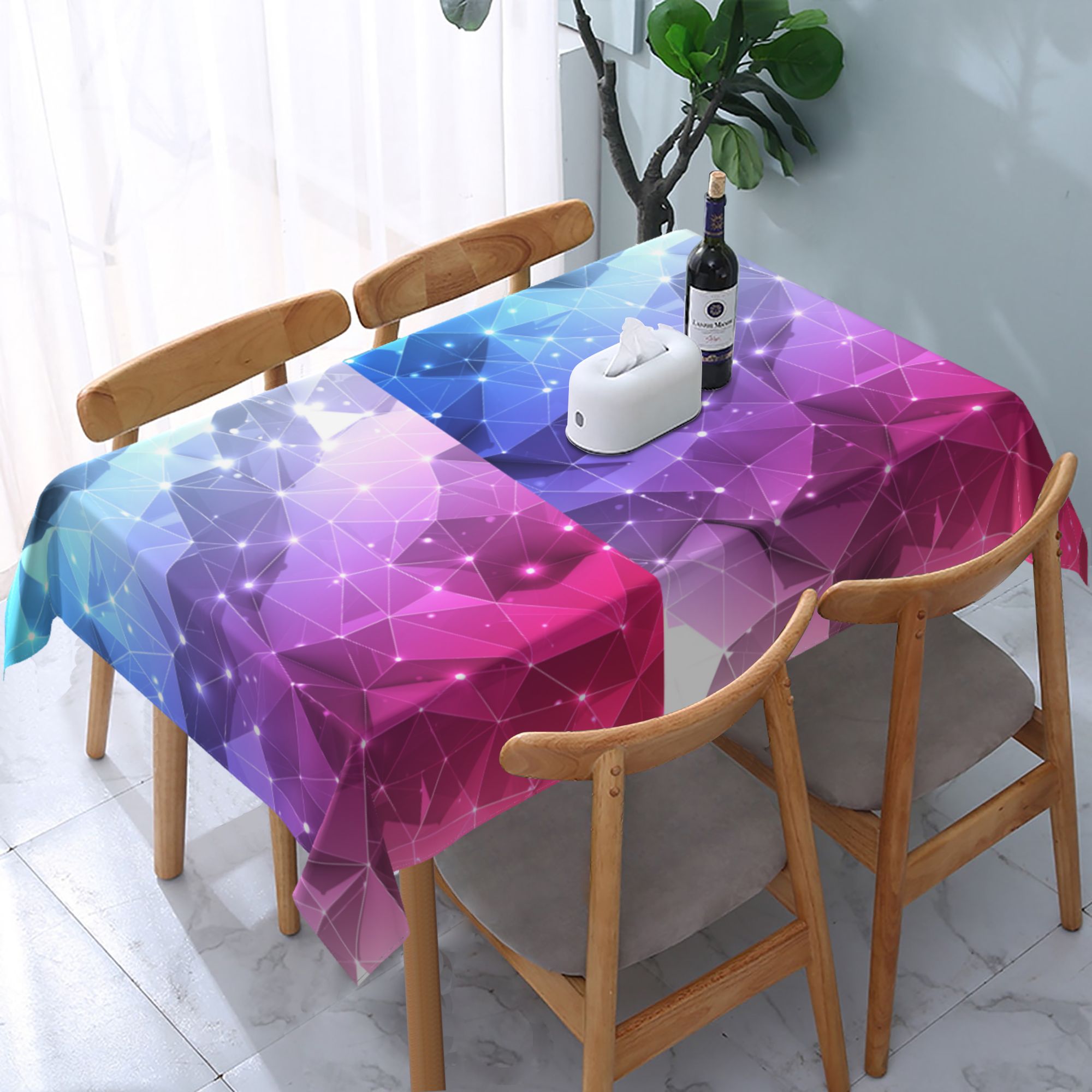 Tablecloth Geometric Polygon Background Table Cloth For Rectangle ...