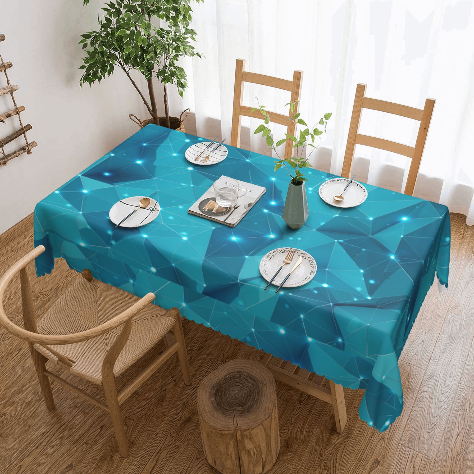 Tablecloth Geometric Polygon Background Table Cloth For Rectangle ...