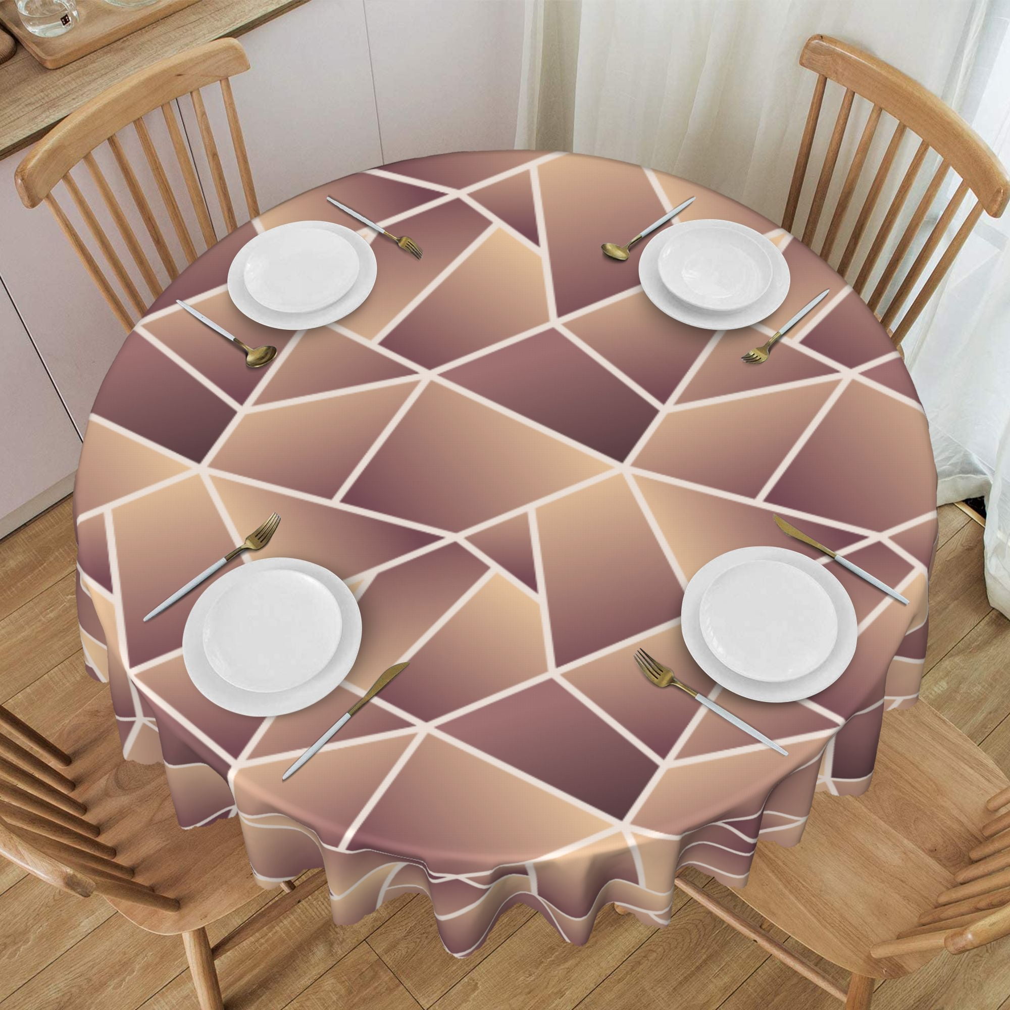 Tablecloth Geometric Shape Patterns Table Cloth For Circular Tables ...