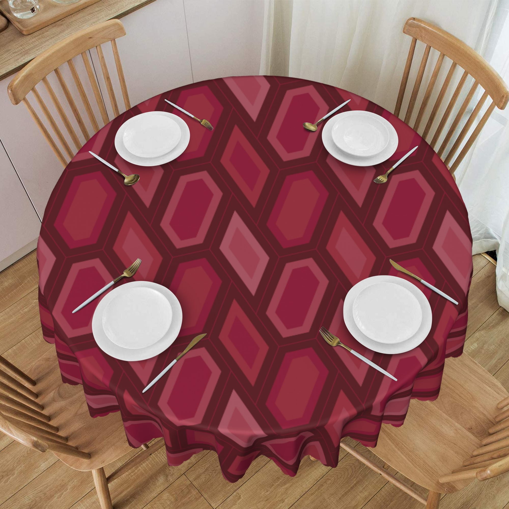 Tablecloth Geometric Shape Patterns Table Cloth For Circular Tables ...