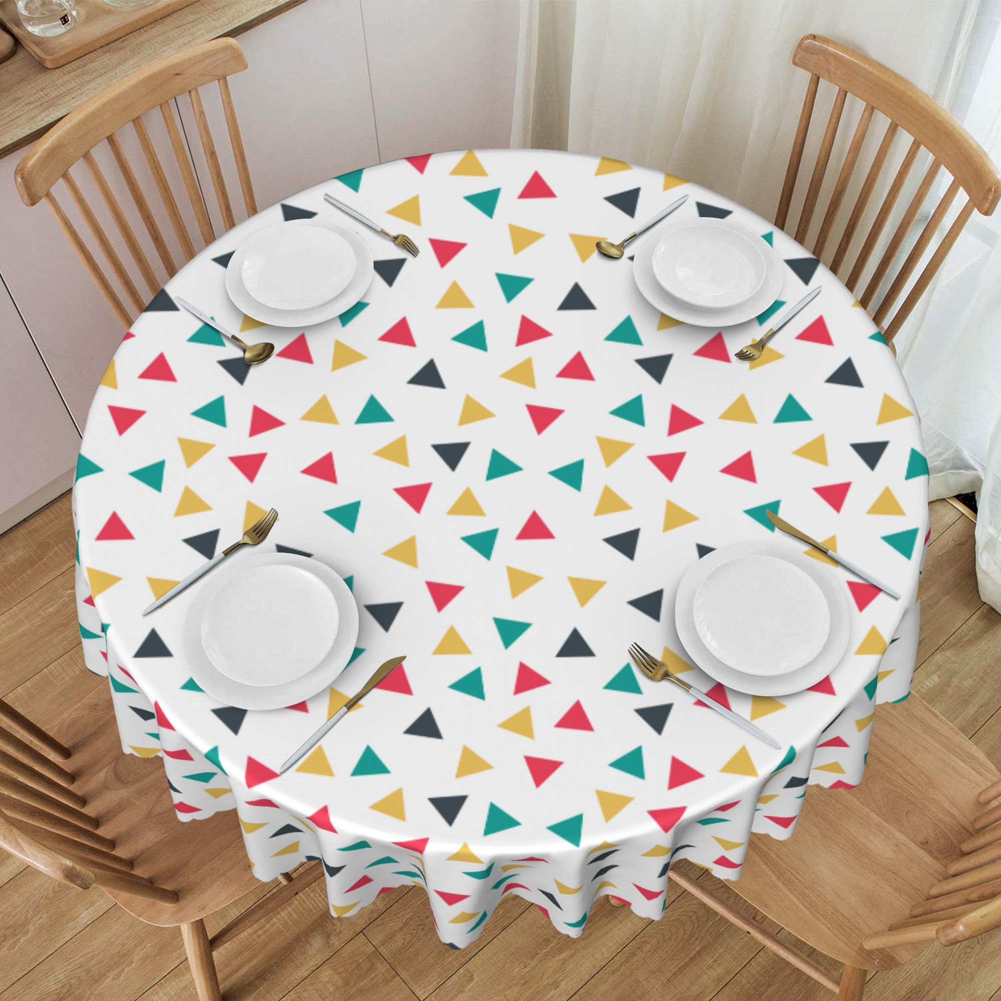 Tablecloth Geometric Shape Patterns Table Cloth For Circular Tables ...