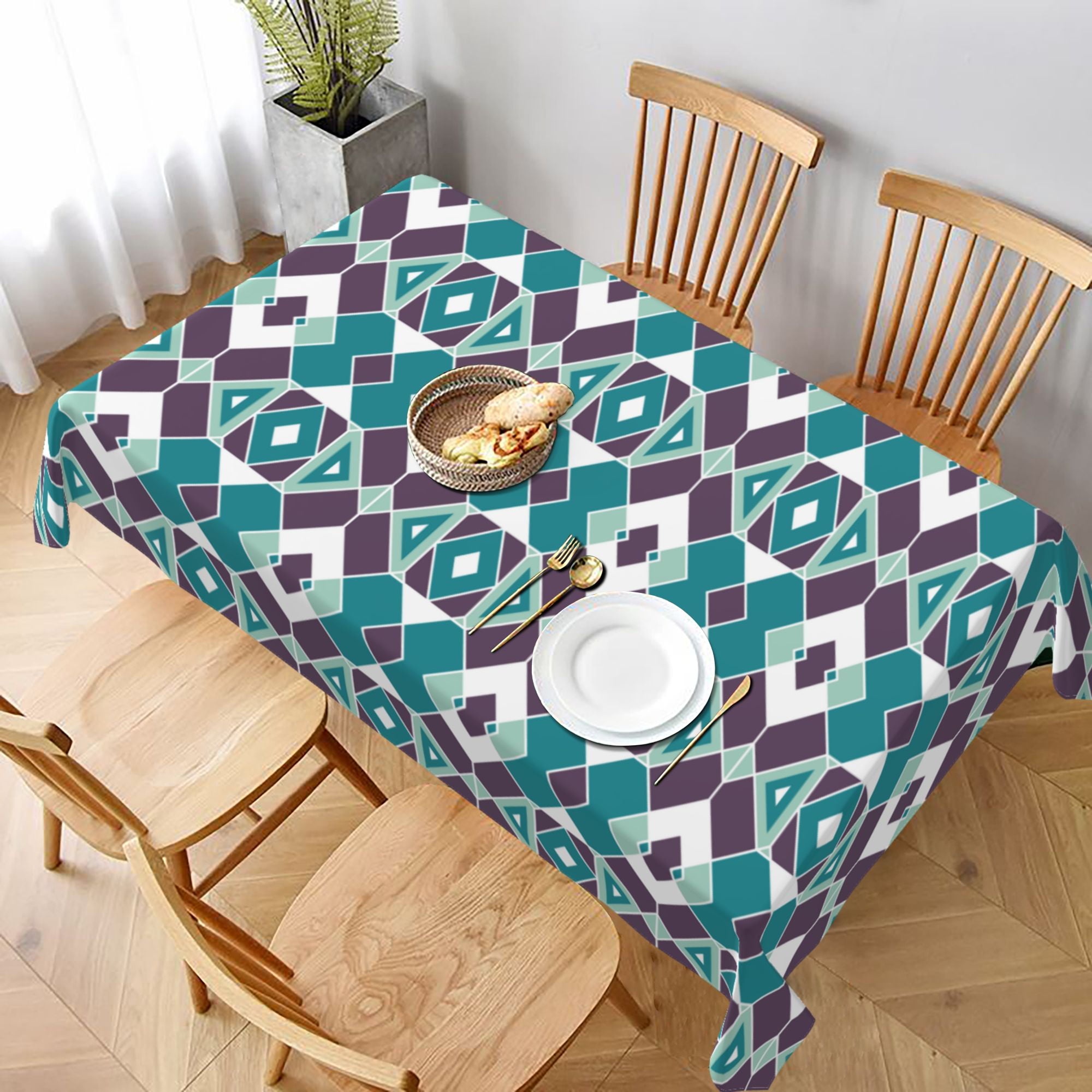 Tablecloth Geometric Shape Patterns Table Cloth For Rectangle Tables ...