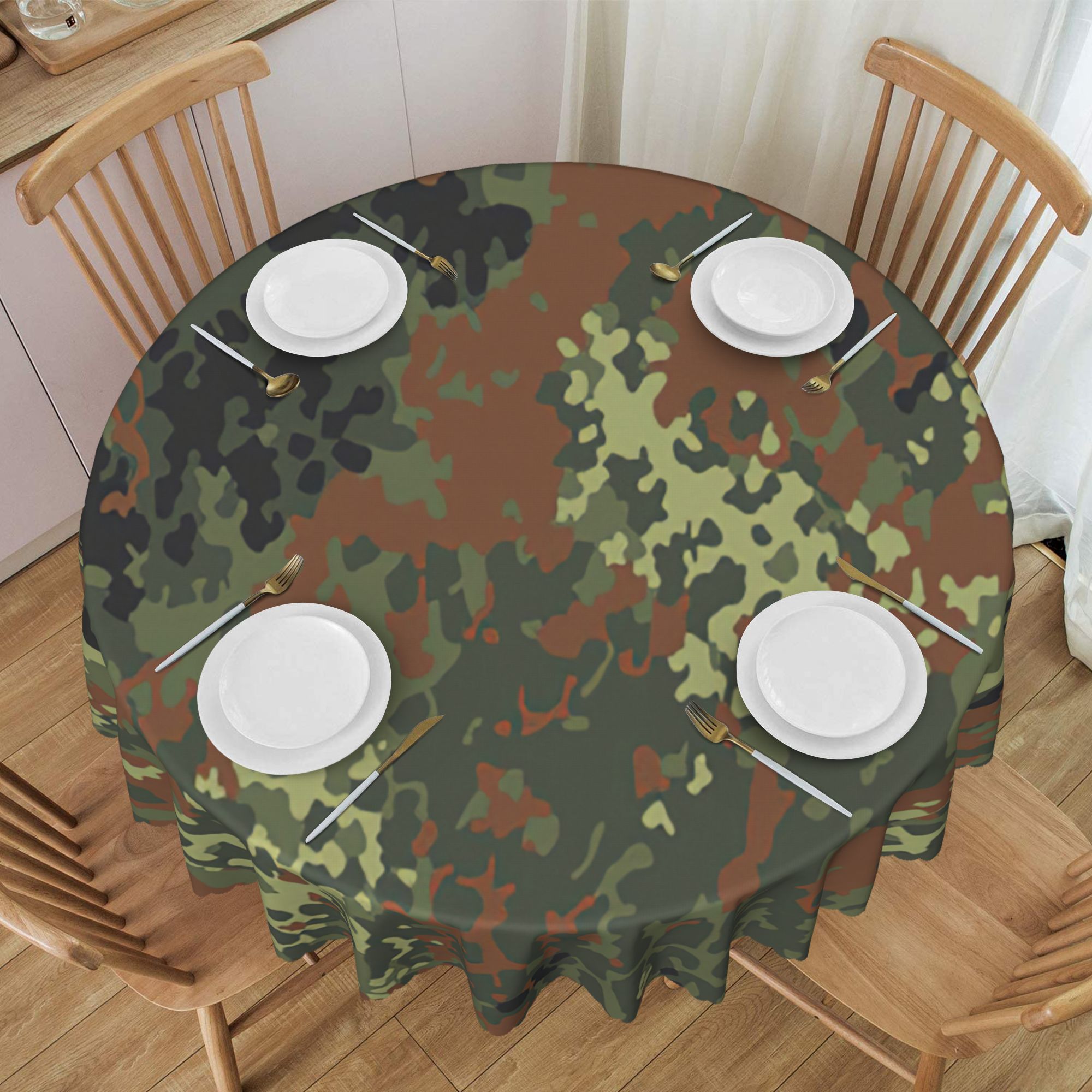 Tablecloth German Bundeswehr Flecktarn Camo - Table Cloth For Circular ...