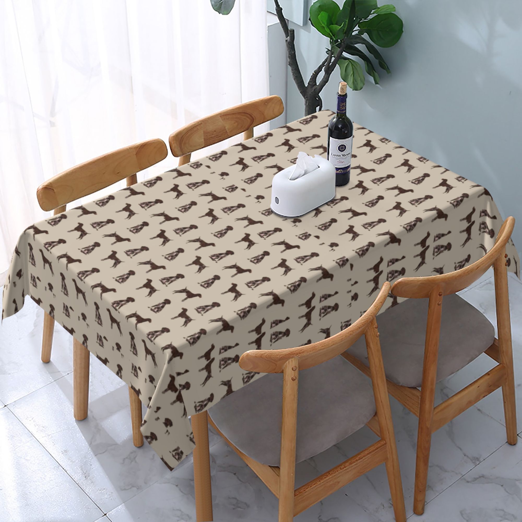 Tablecloth German Shorthaired Pointer Dogs Pets And Dog Table Cloth For ...