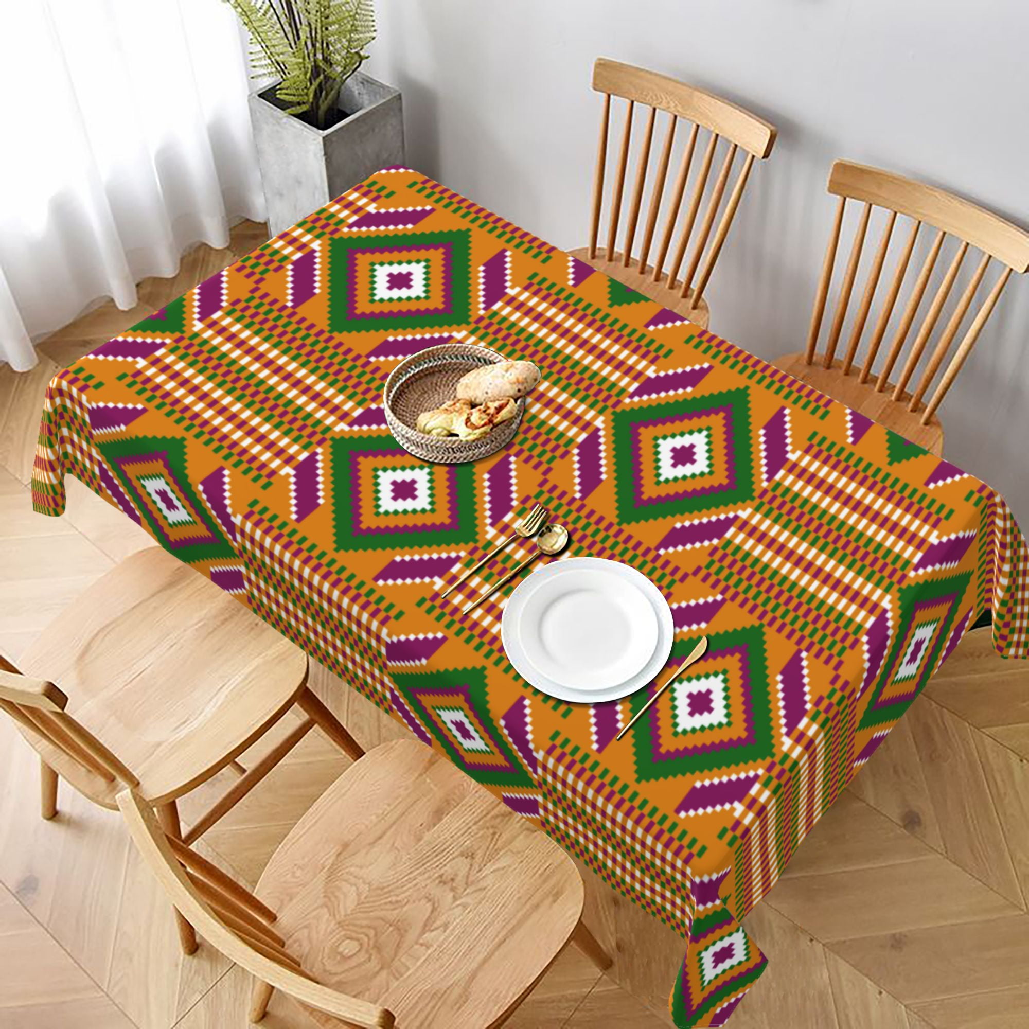 Tablecloth Ghana Kente Fabric African Print Tribal Table Cloth For ...