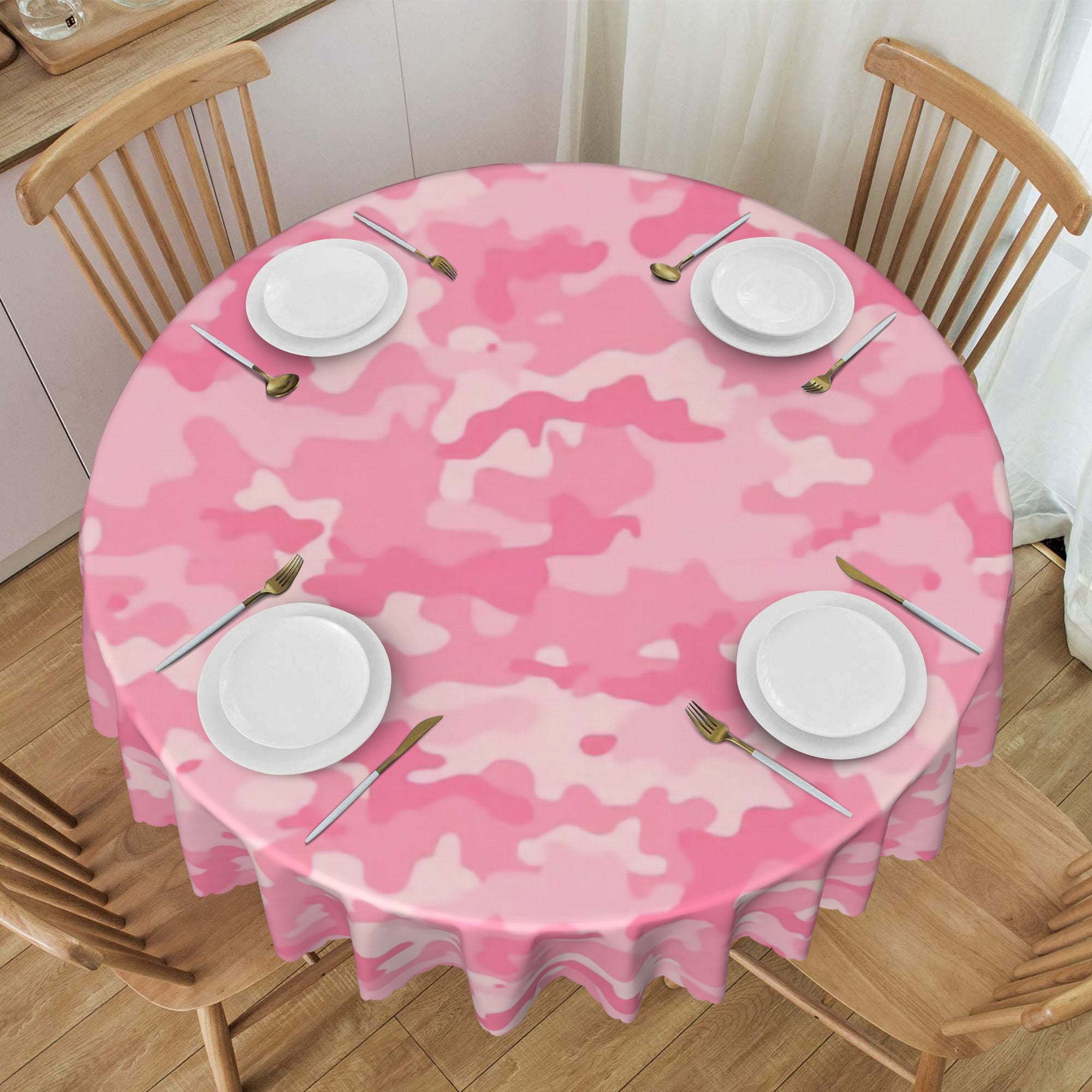 Tablecloth Girly Camo Pink Texture Military Camouflage Table Cloth For ...