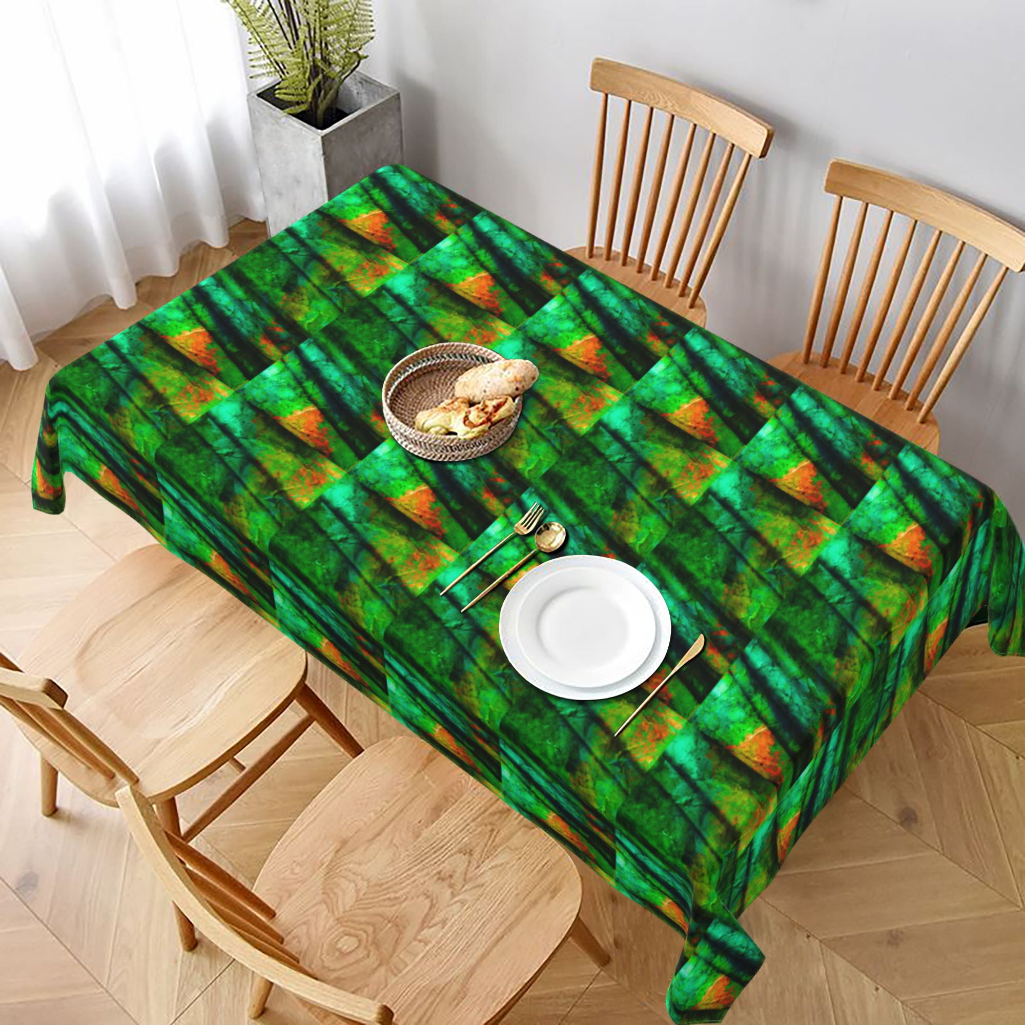Tablecloth Green-Paint- Table Cloth For Rectangle Tables Waterproof ...