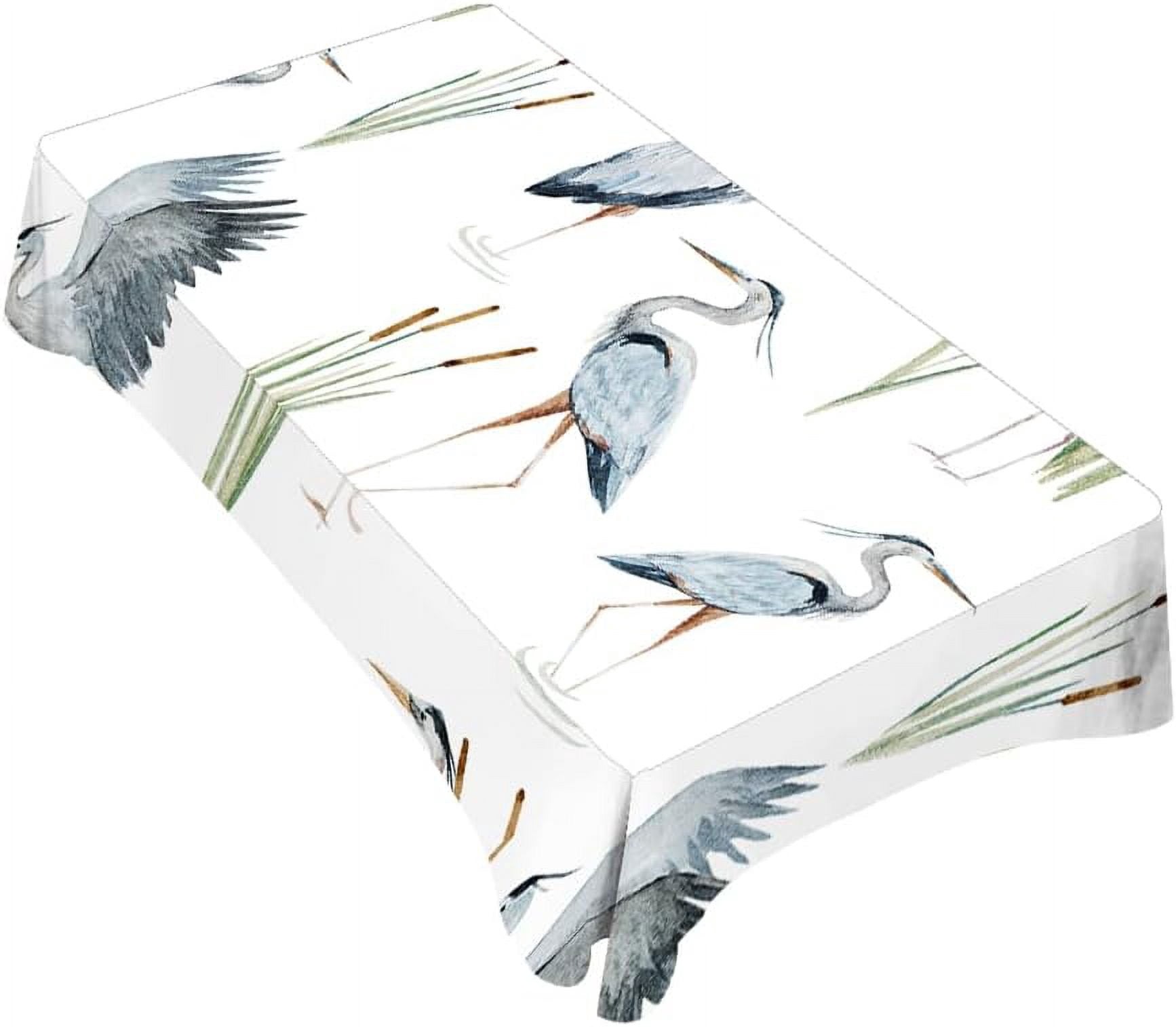 Tablecloth Grey Heron Table Cloth Rectangle Table 60 x 84 Inch Birds ...