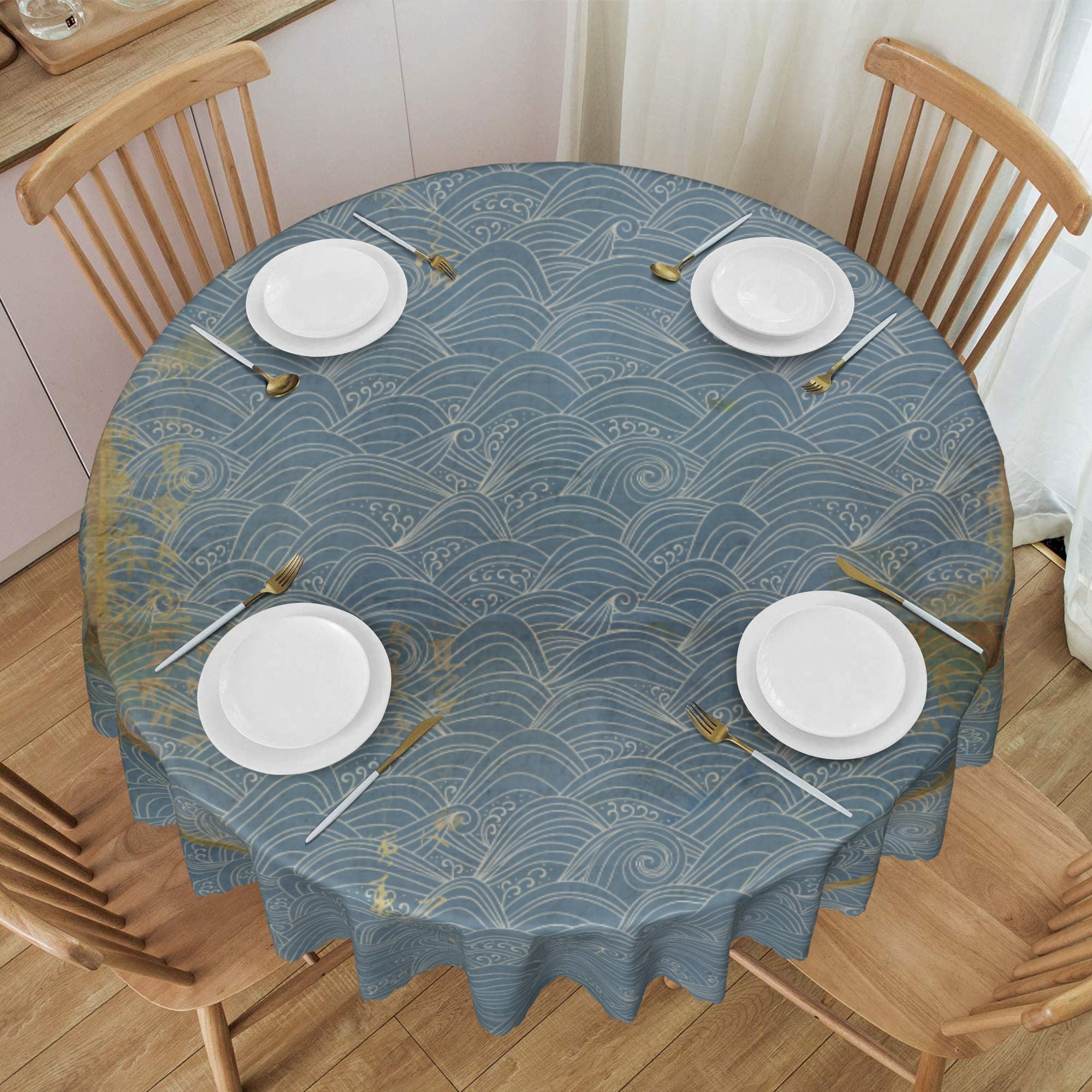 Tablecloth Japanese Style Pattern Background Table Cloth For Circular ...