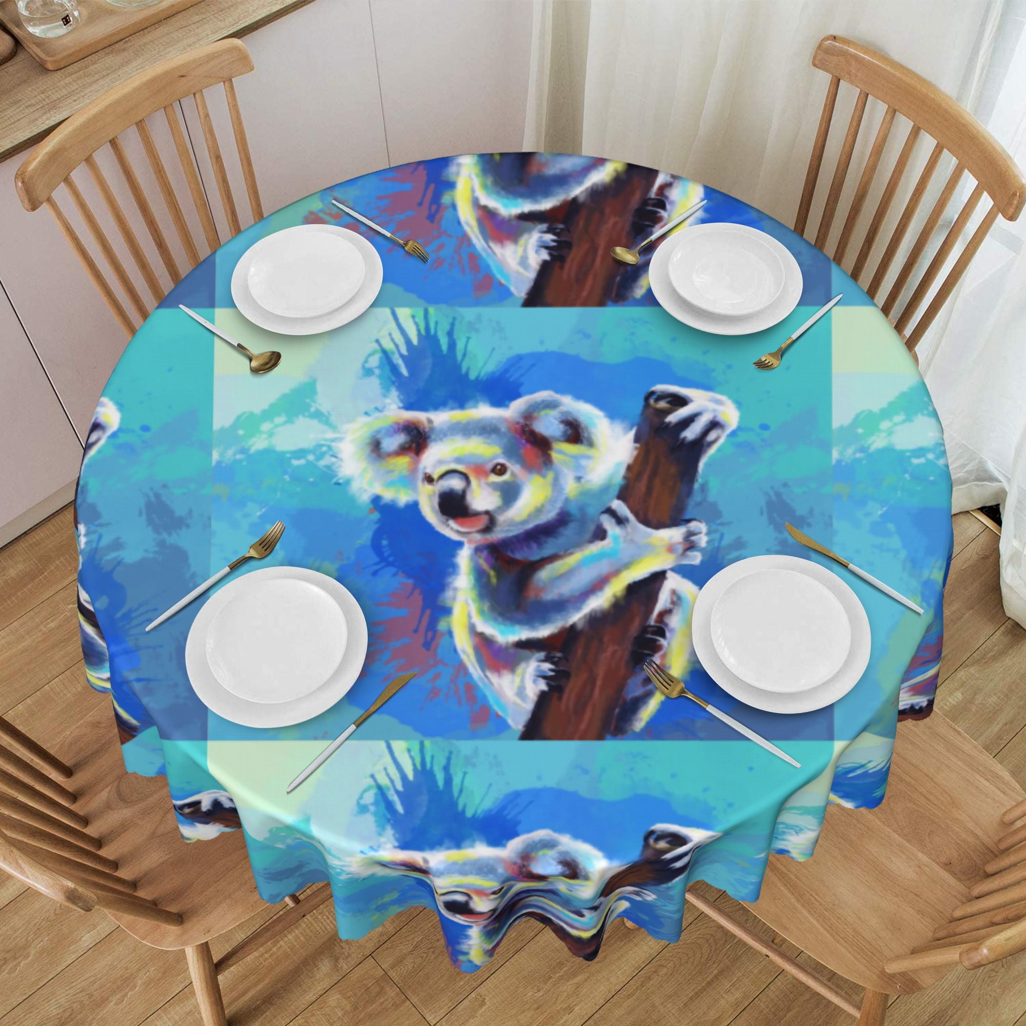 Tablecloth Koala Bear Koala Illustration Table Cloth For Circular ...
