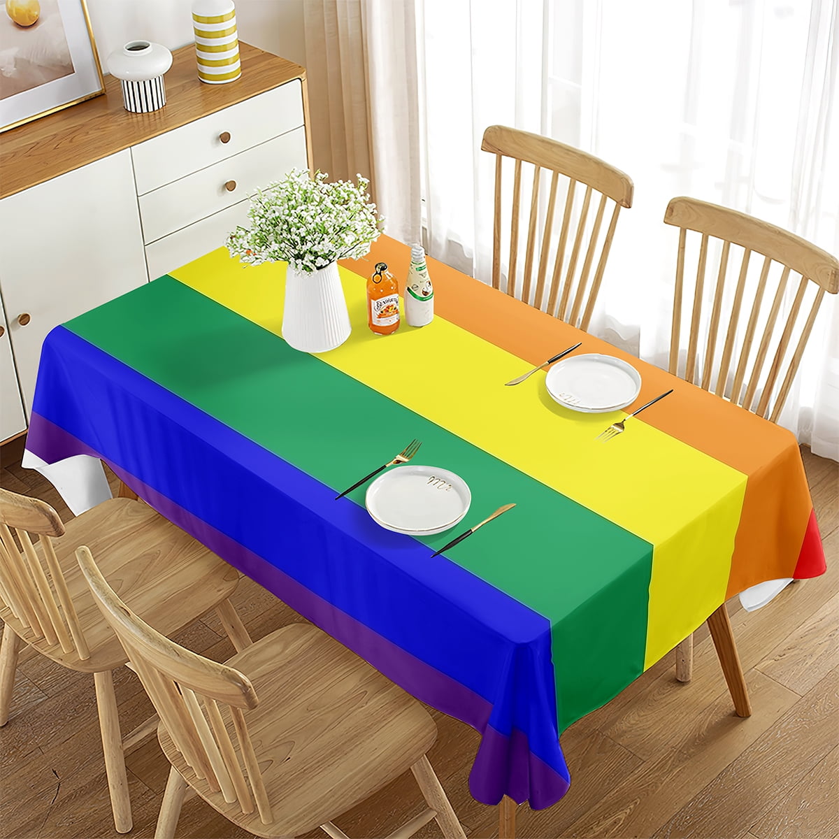 Tablecloth LGBT Pride Gay Lesbian Love Table Cover Rectangle for ...