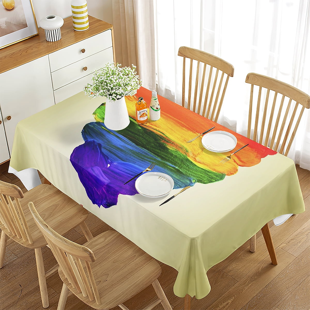 Tablecloth LGBT Pride Gay Lesbian Love Table Cover Rectangle for ...