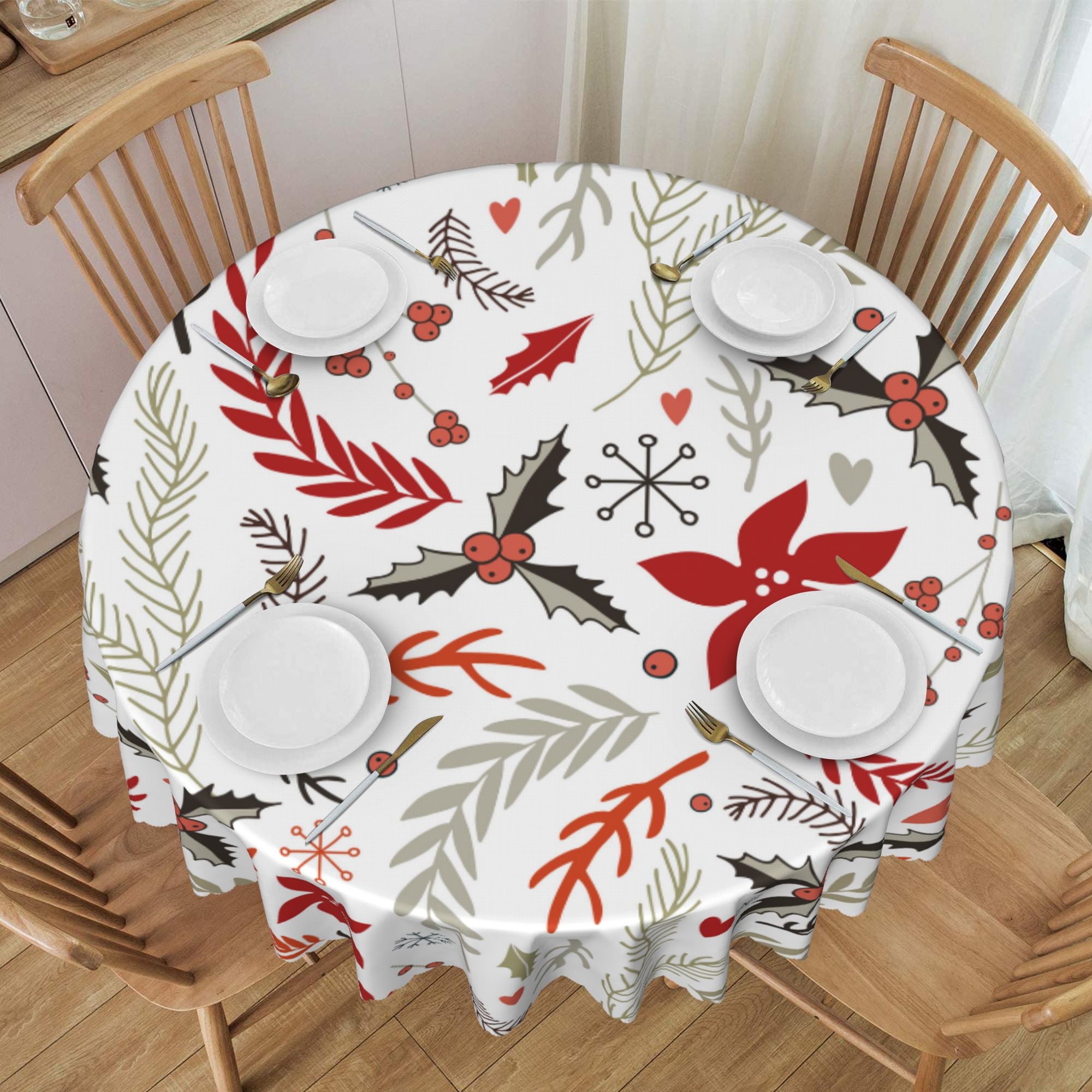 Tablecloth Leaves Seamless Background Table Cloth For Circular Tables ...