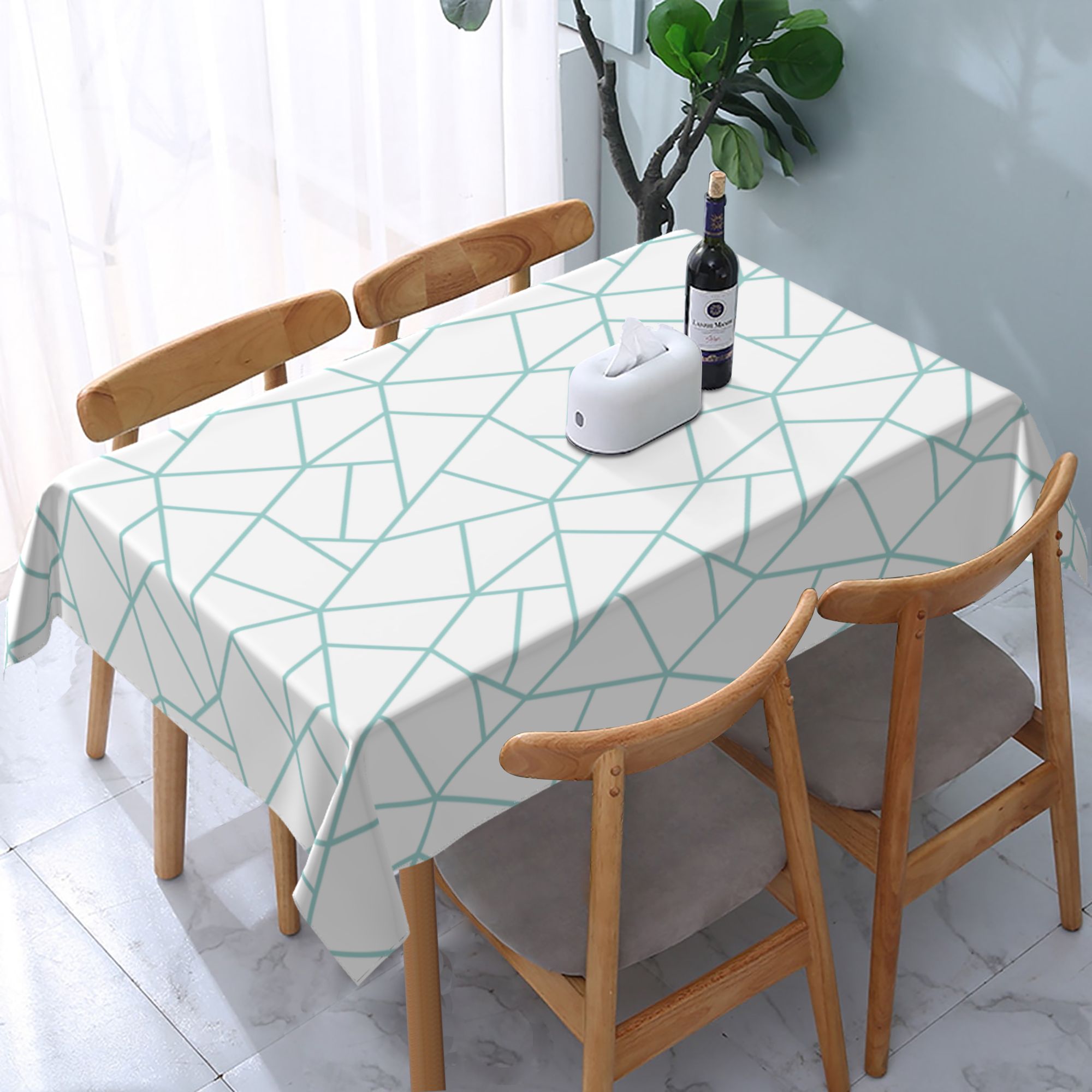 Tablecloth Line Pattern Table Cloth For Rectangle Tables Waterproof ...