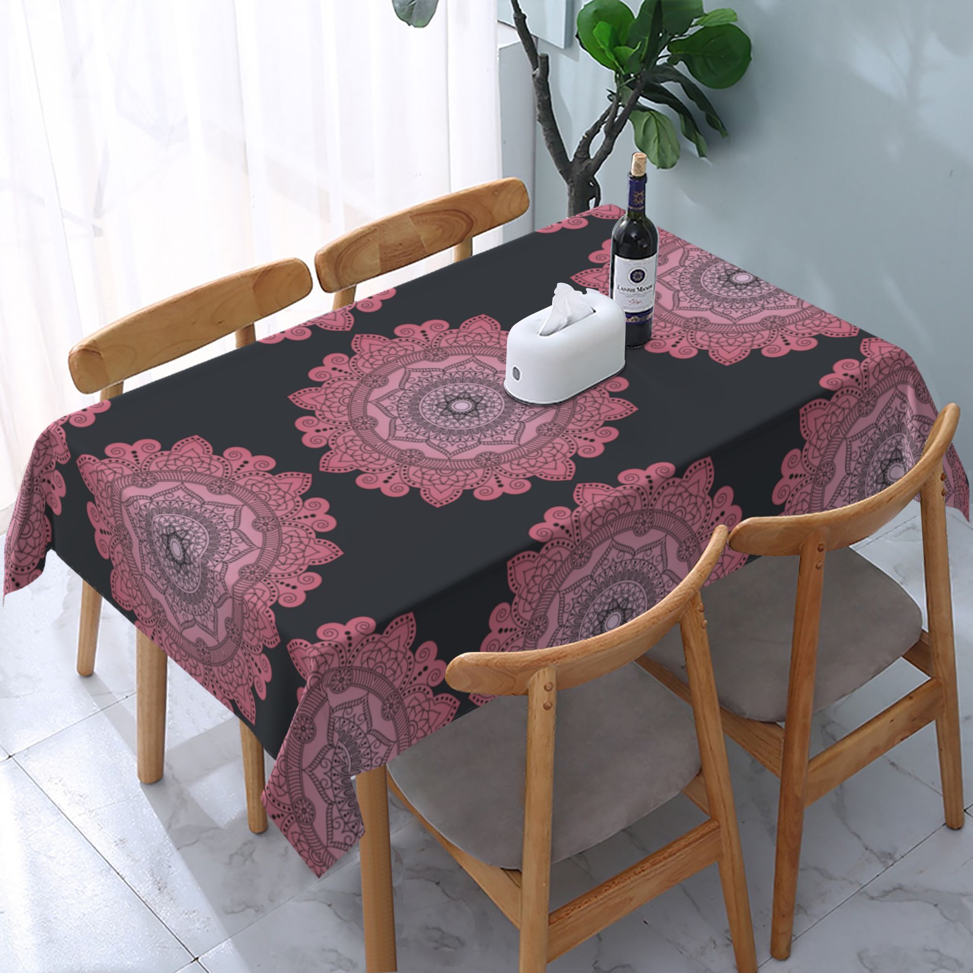 Tablecloth Mandala Pattern Table Cloth For Rectangle Tables Waterproof ...