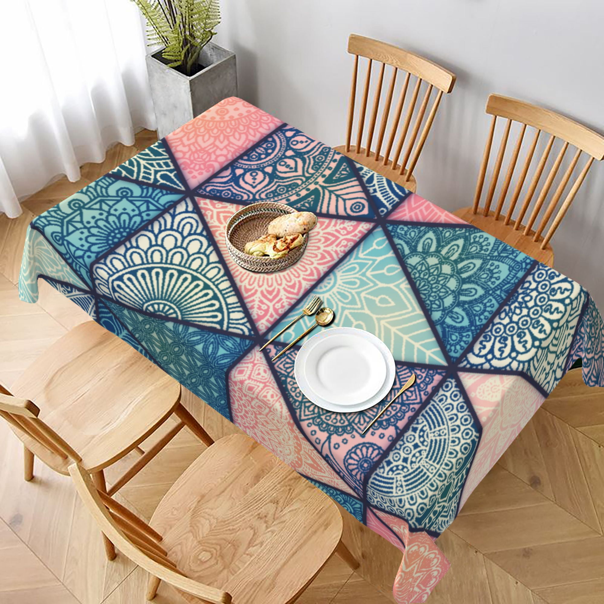 Tablecloth Mandala Pattern Table Cloth For Rectangle Tables Waterproof ...