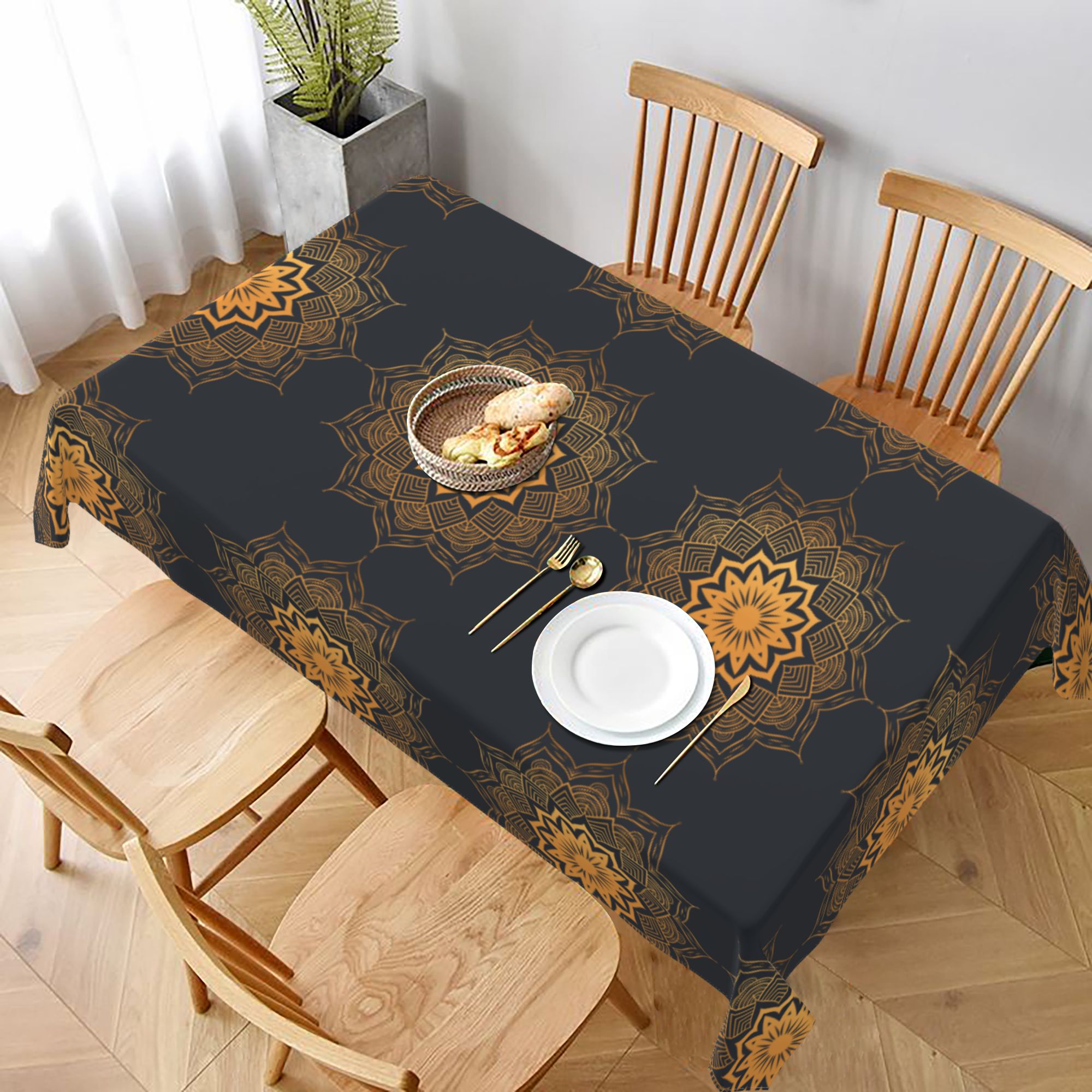 Tablecloth Mandala Pattern Table Cloth For Rectangle Tables Waterproof ...