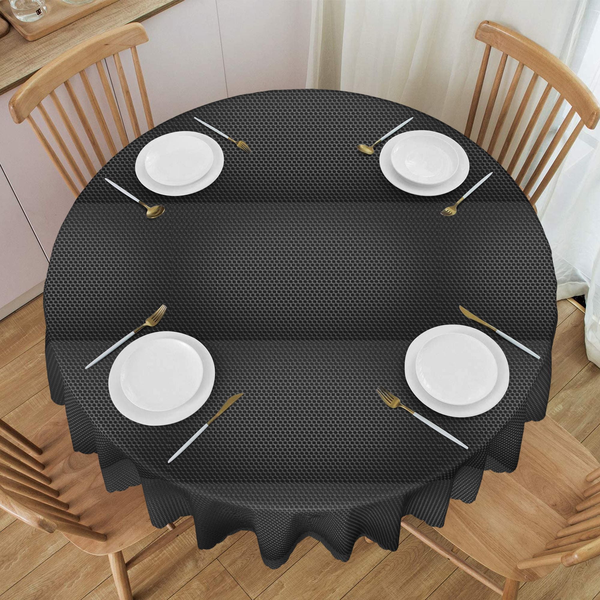 Tablecloth Metal-Texture- Table Cloth For Circular Tables Waterproof ...