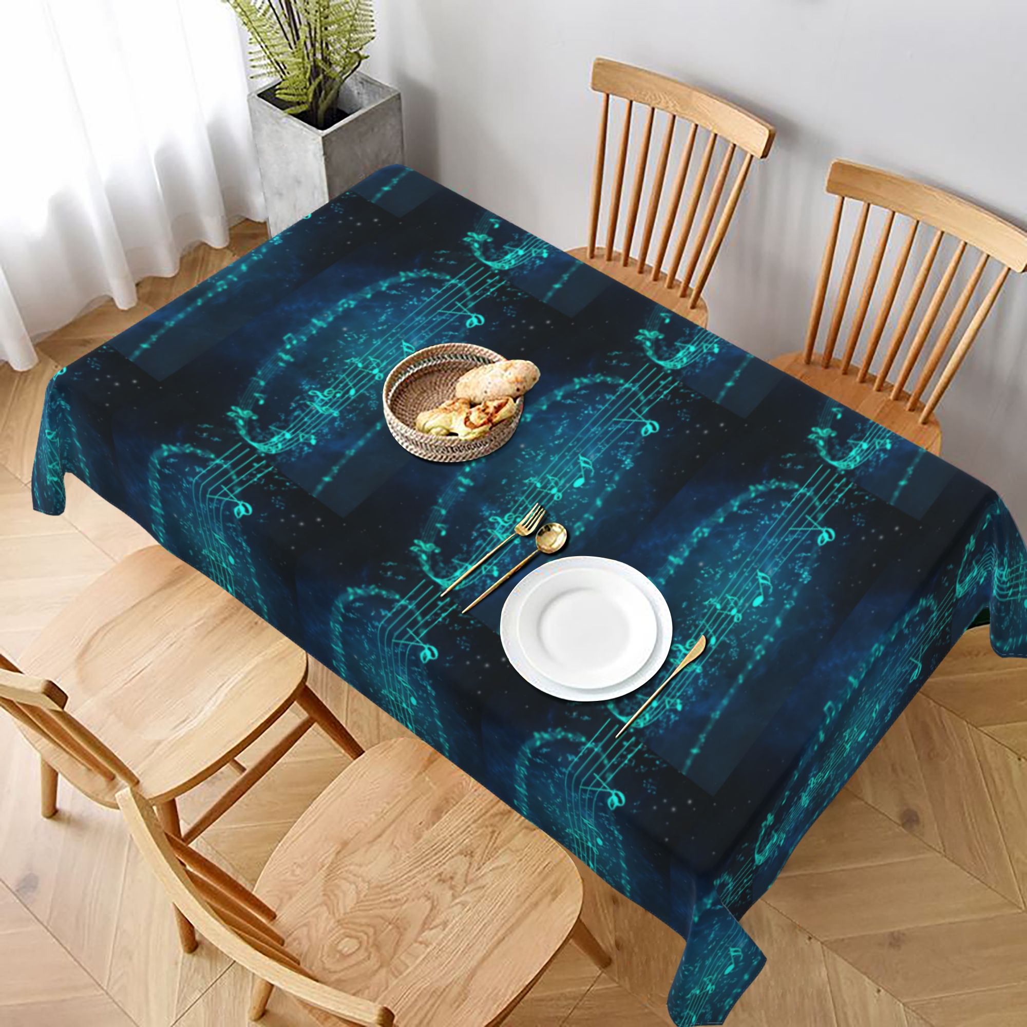 Tablecloth Music Background Table Cloth For Rectangle Tables Waterproof ...