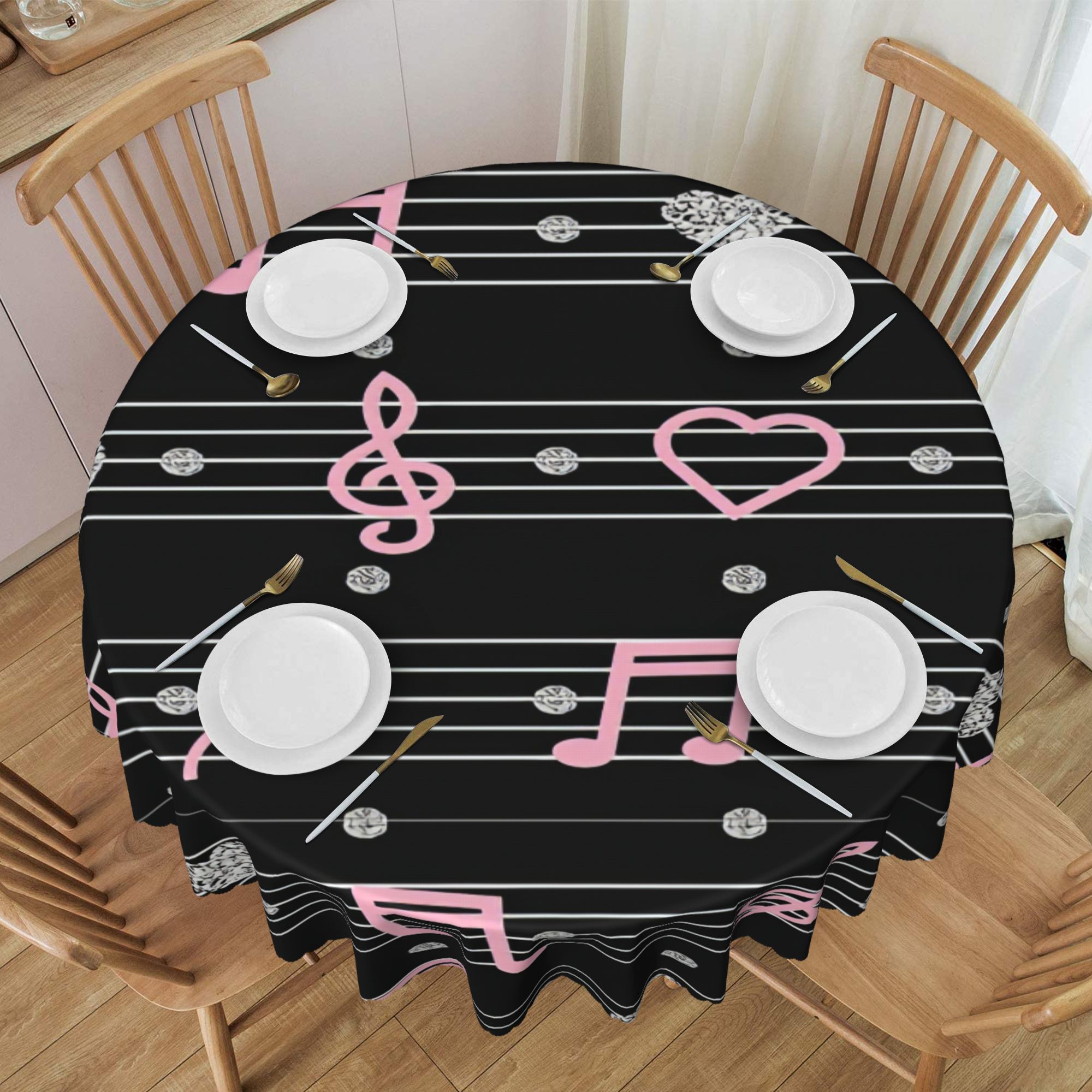 Tablecloth Musiknote Mit Silbernem Glitzer -Musical Note With Silver ...