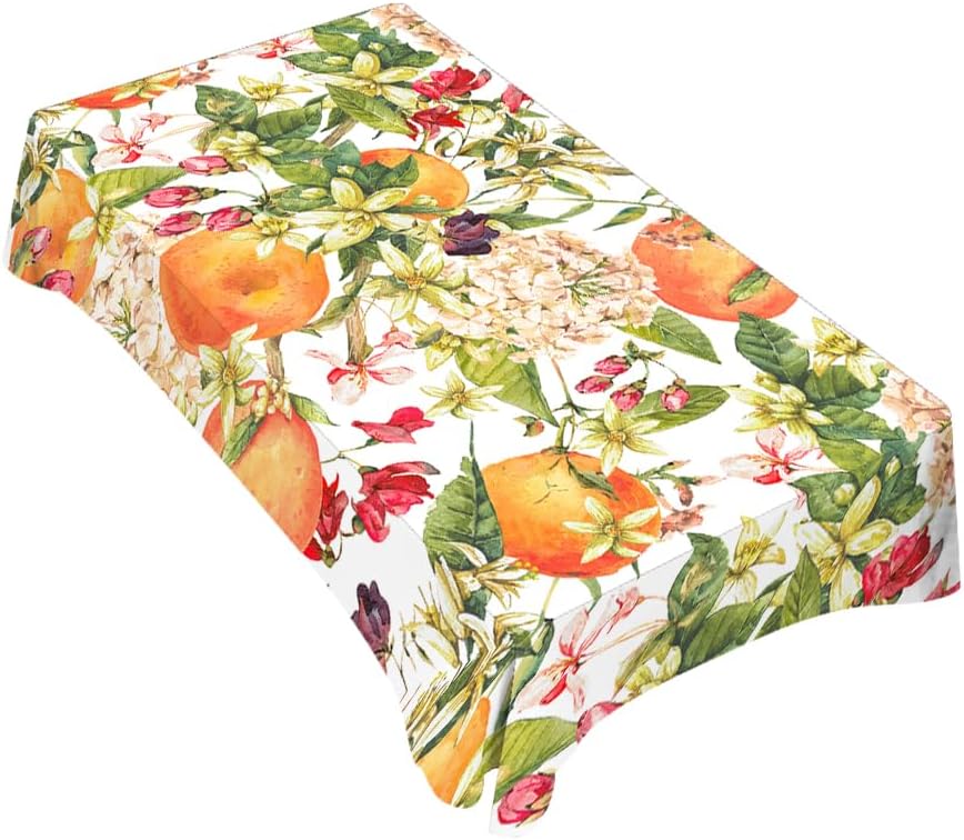 Tablecloth Orange Tree Table Cloth Rectangle Table 60 x 84 Inch ...