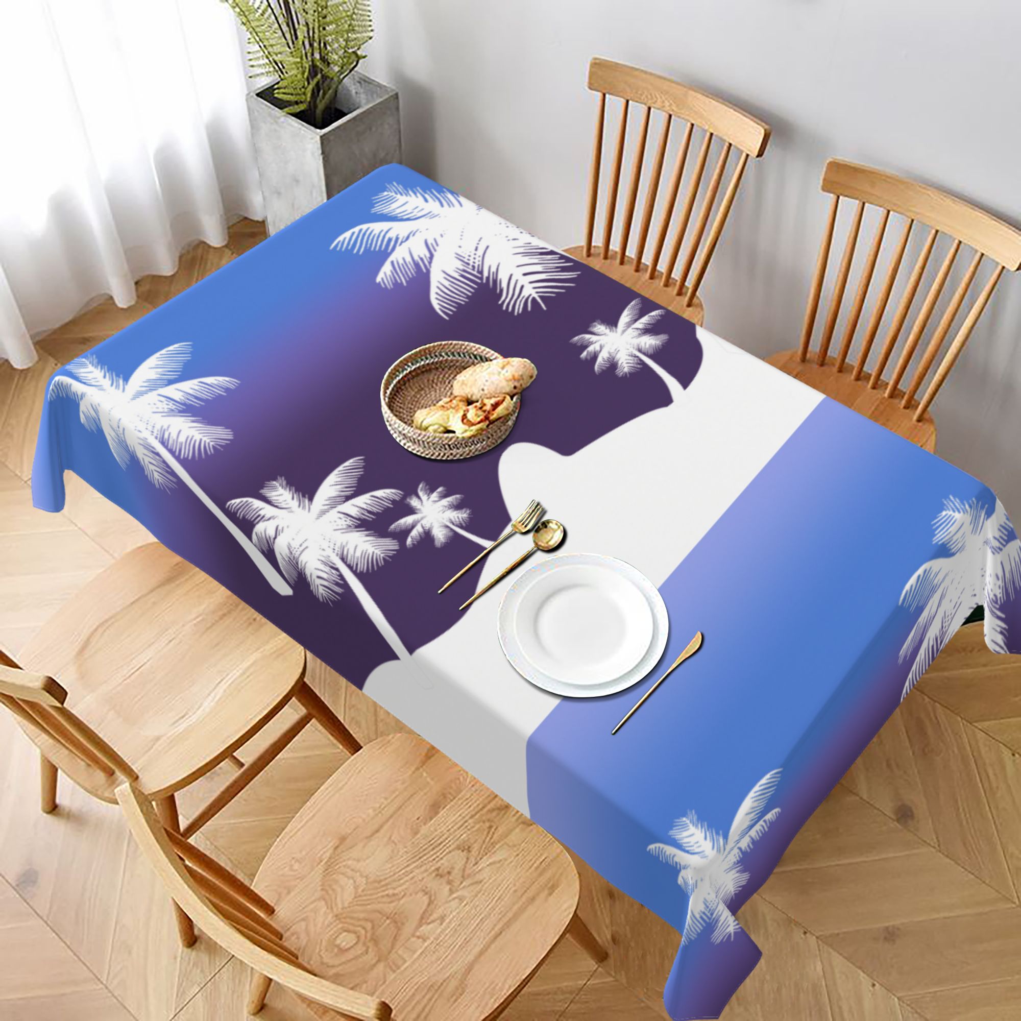 Tablecloth Palm Tree Table Cloth For Rectangle Tables Waterproof ...