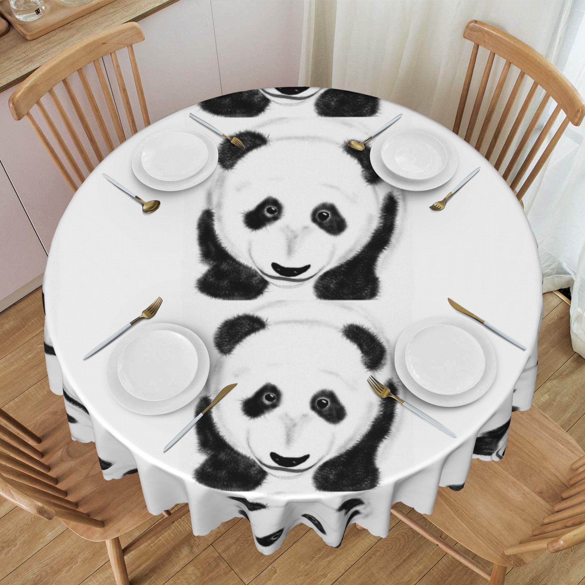Tablecloth Panda Baby Table Cloth For Circular Tables Waterproof ...
