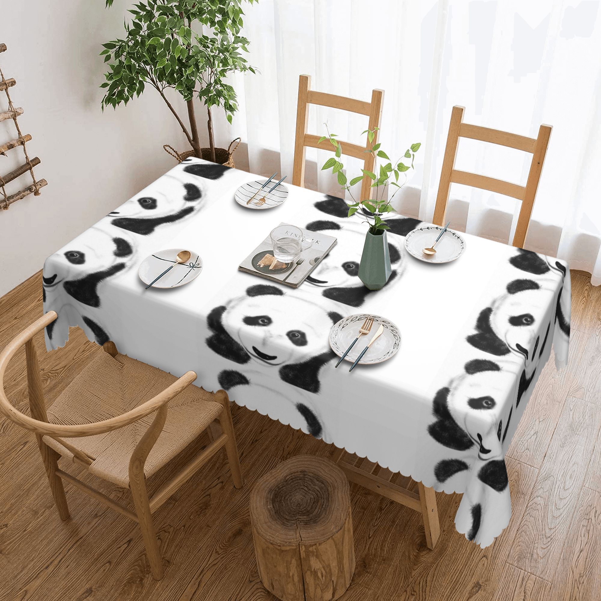 Tablecloth Panda Baby Table Cloth For Rectangle Tables Waterproof ...