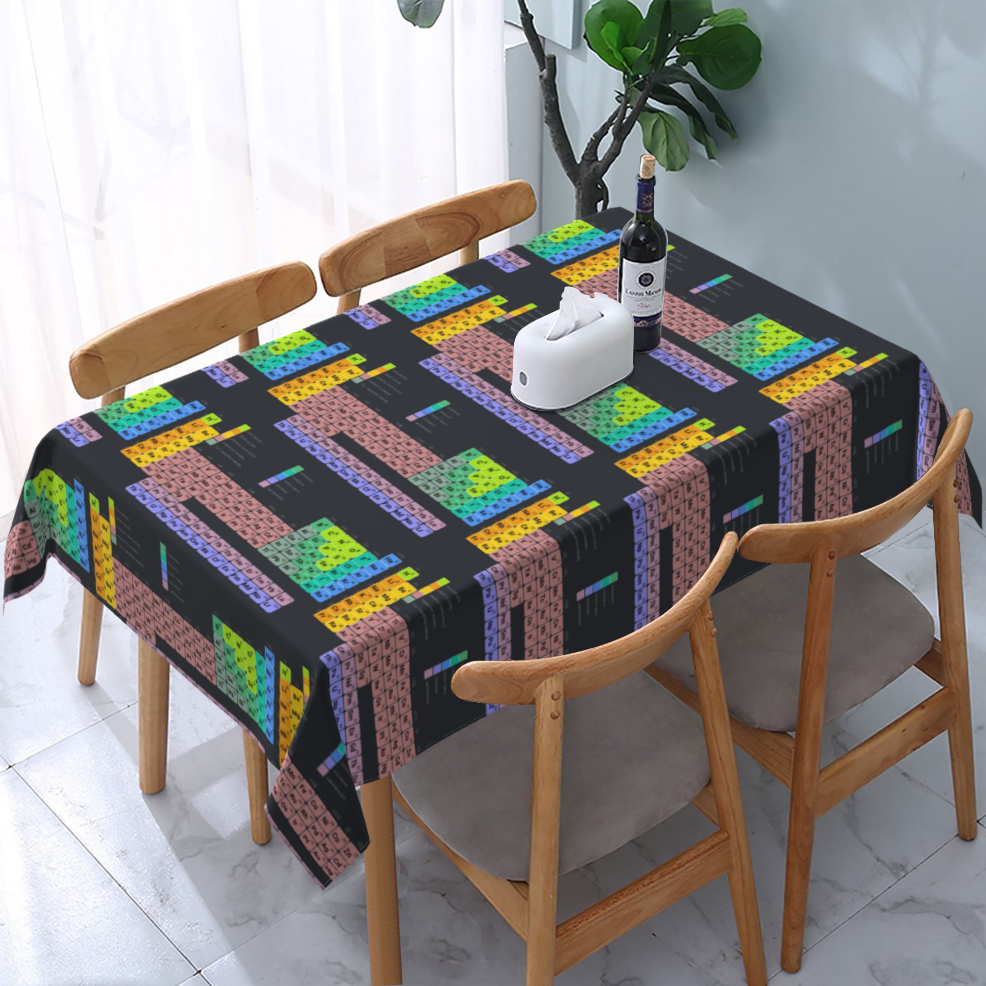 Tablecloth Periodic Table Of Elements Table Cloth For Rectangle Tables ...