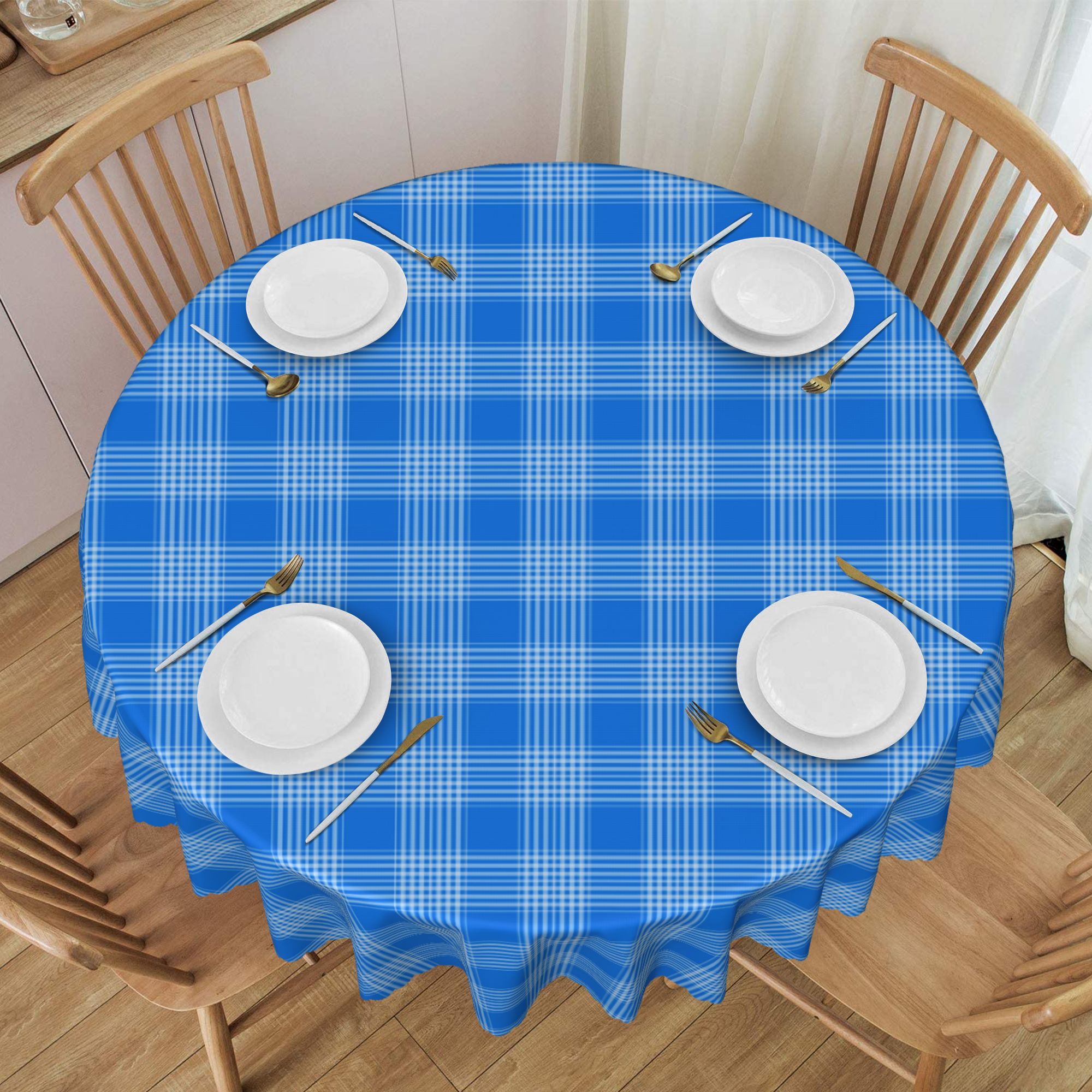 Tablecloth Plaid Background Table Cloth For Circular Tables Waterproof ...