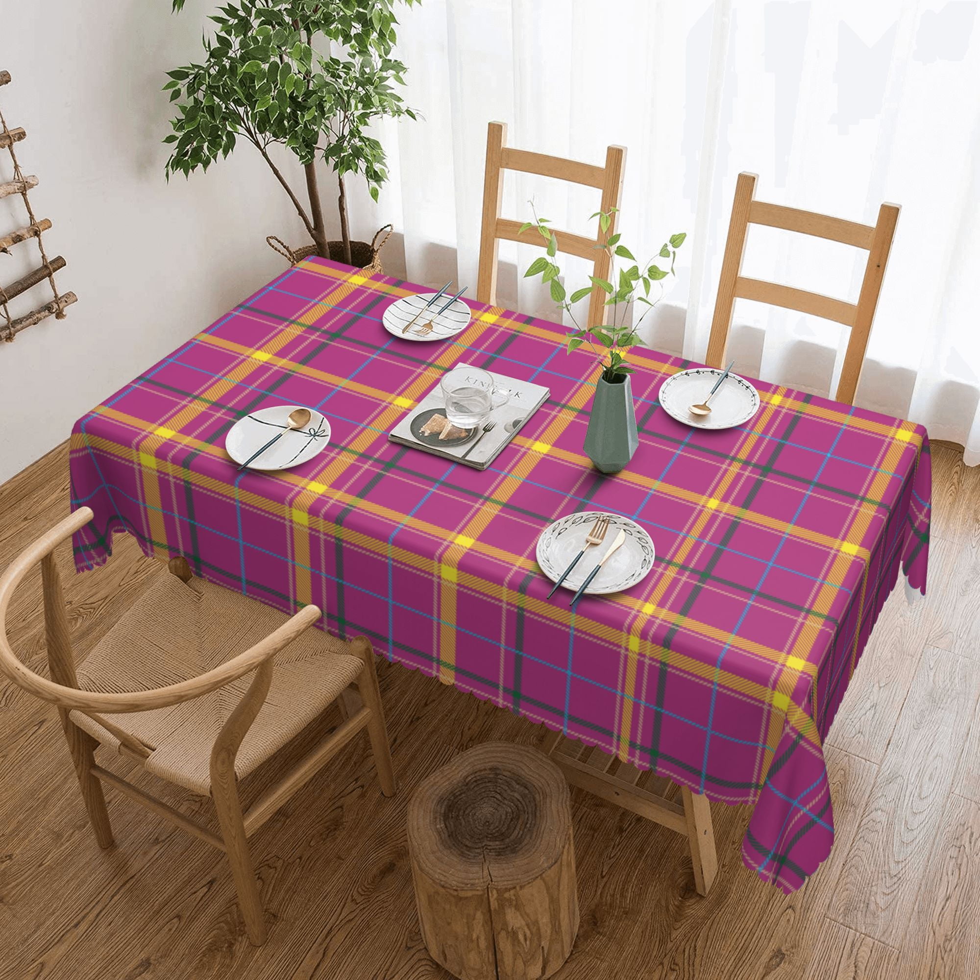 Tablecloth Plaid Background Table Cloth For Rectangle Tables Waterproof ...