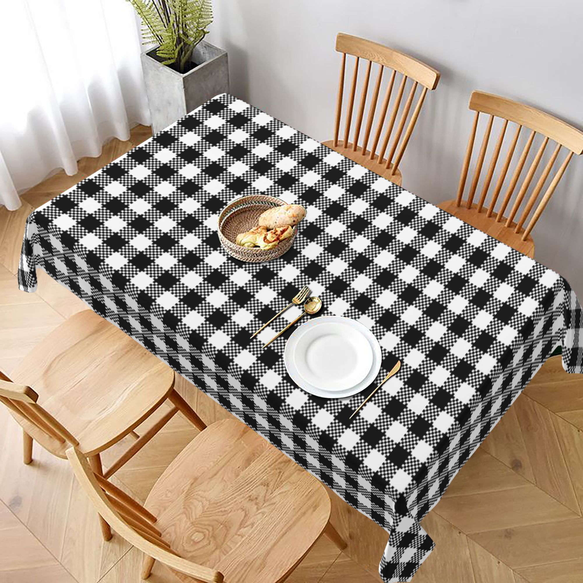 Tablecloth Plaid Background Table Cloth For Rectangle Tables Waterproof ...