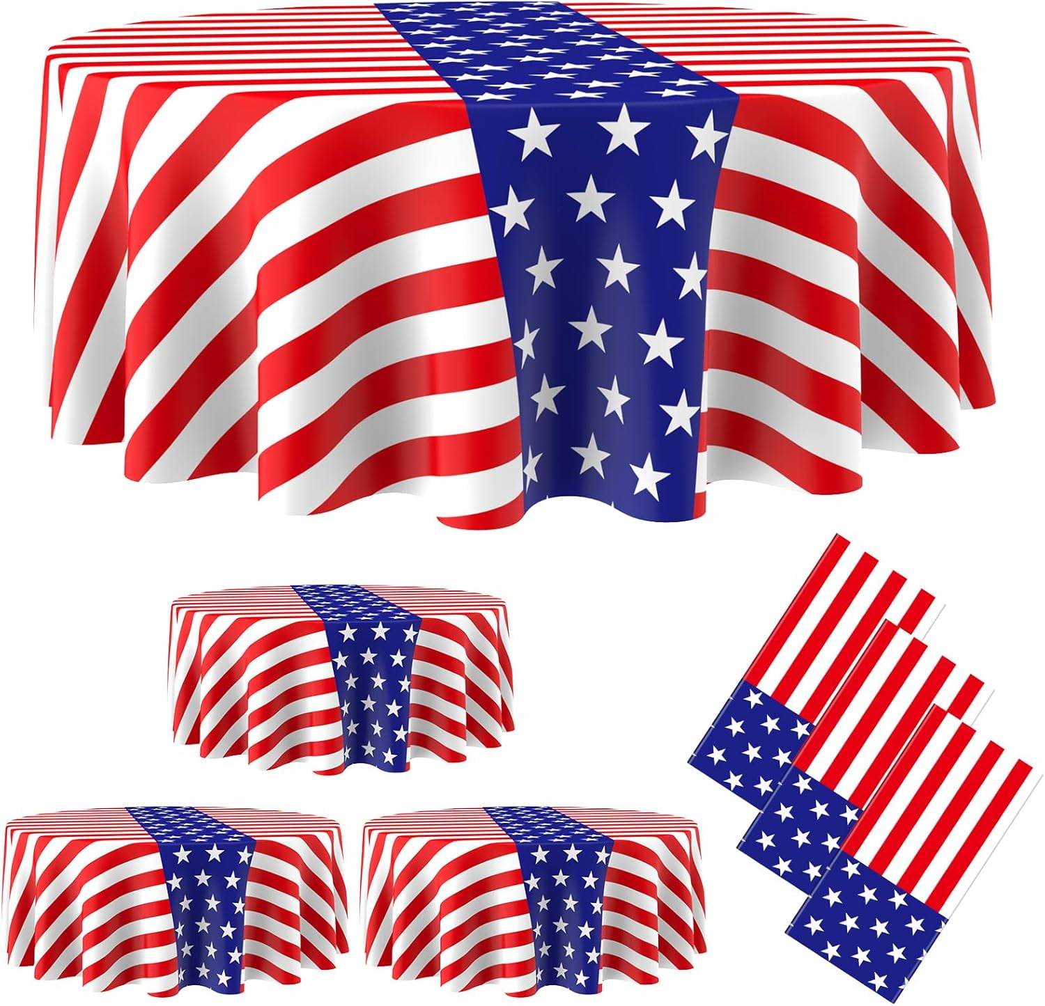 Tablecloth Plastic American Flag Tablecloths Disposable 4th of July ...