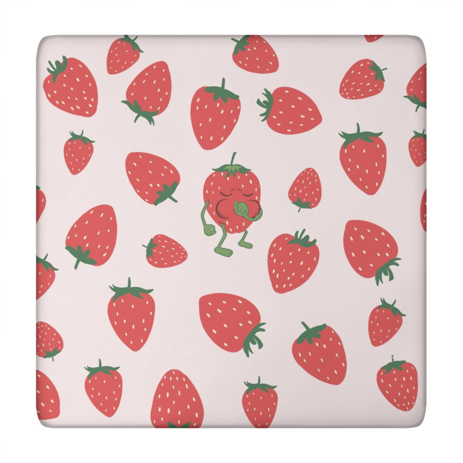 Tablecloth Red Berry Strawberry Print Fresh Sweet Fruit Pattern Kawaii ...
