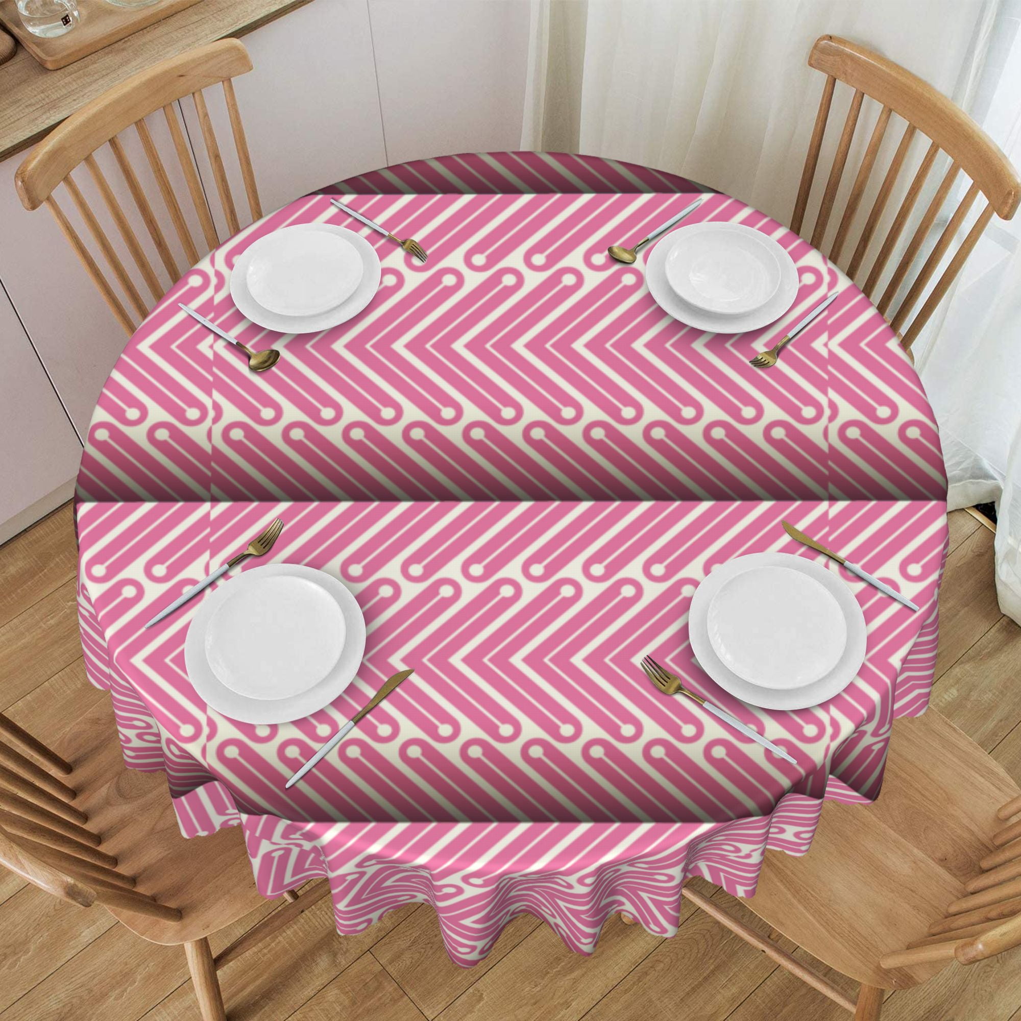 Tablecloth Retro Seamless Floral Pattern Table Cloth For Circular ...
