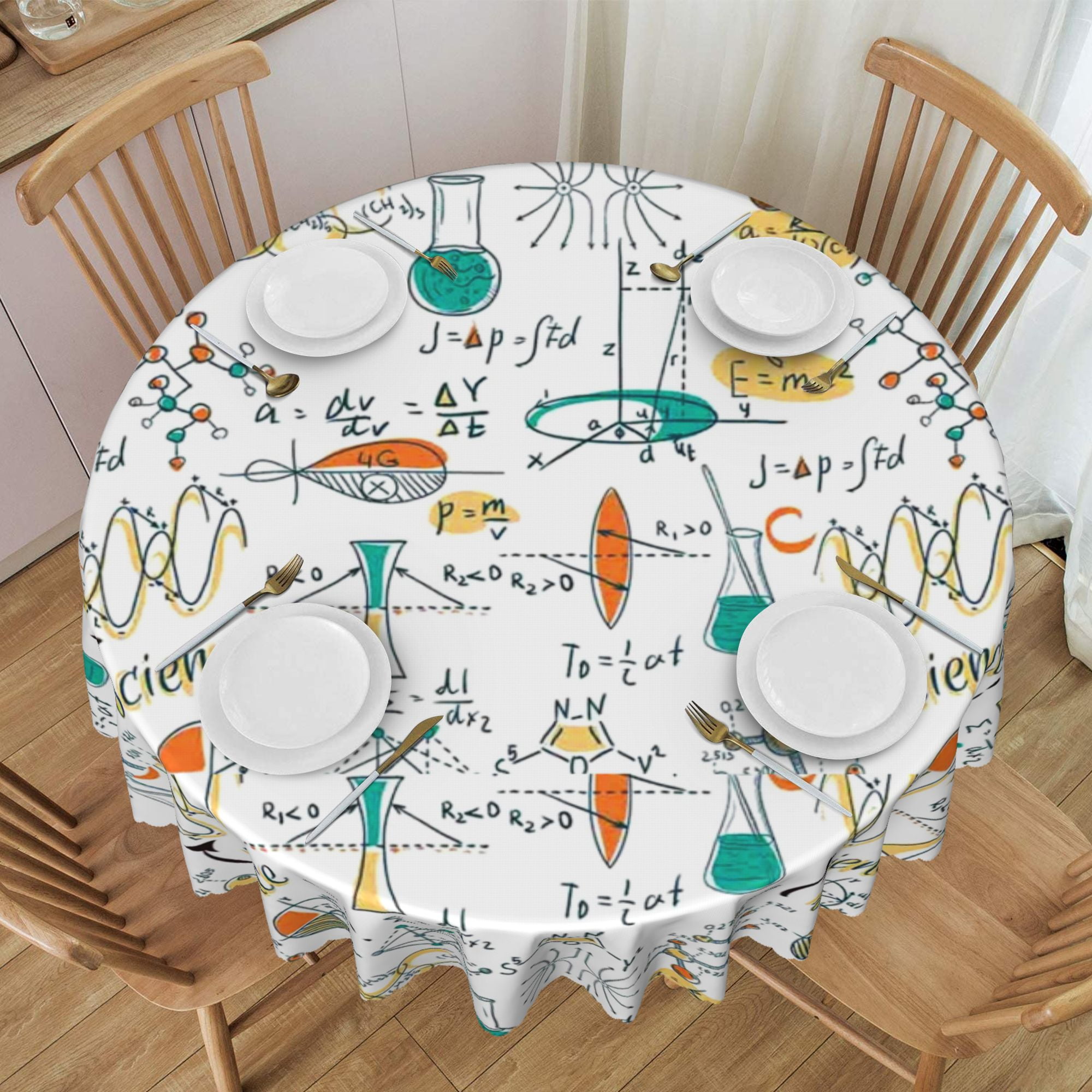 Tablecloth Science Lab Objects Education Themed Drawing Scientific ...