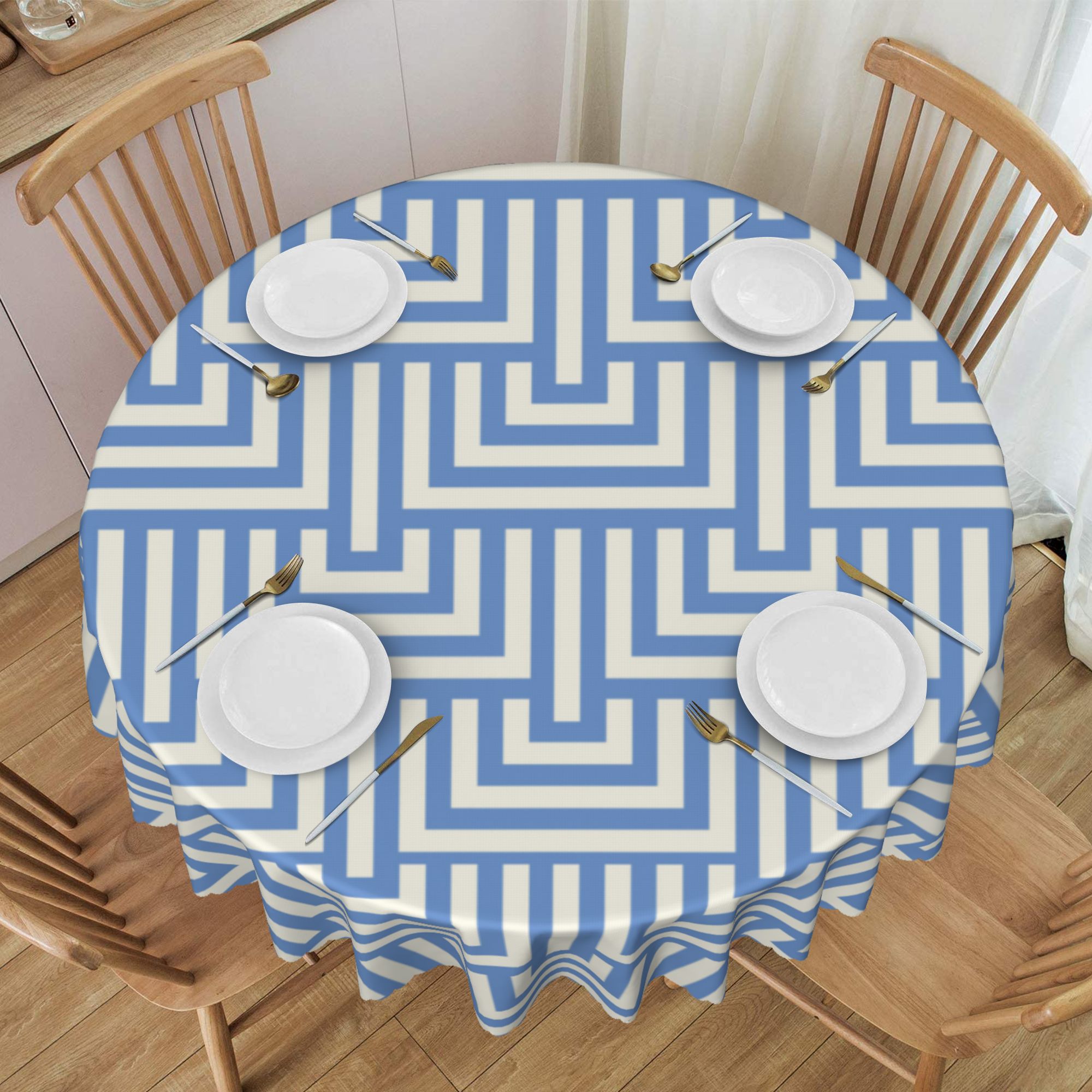 Tablecloth Seamless Flower Pattern Table Cloth For Circular Tables ...