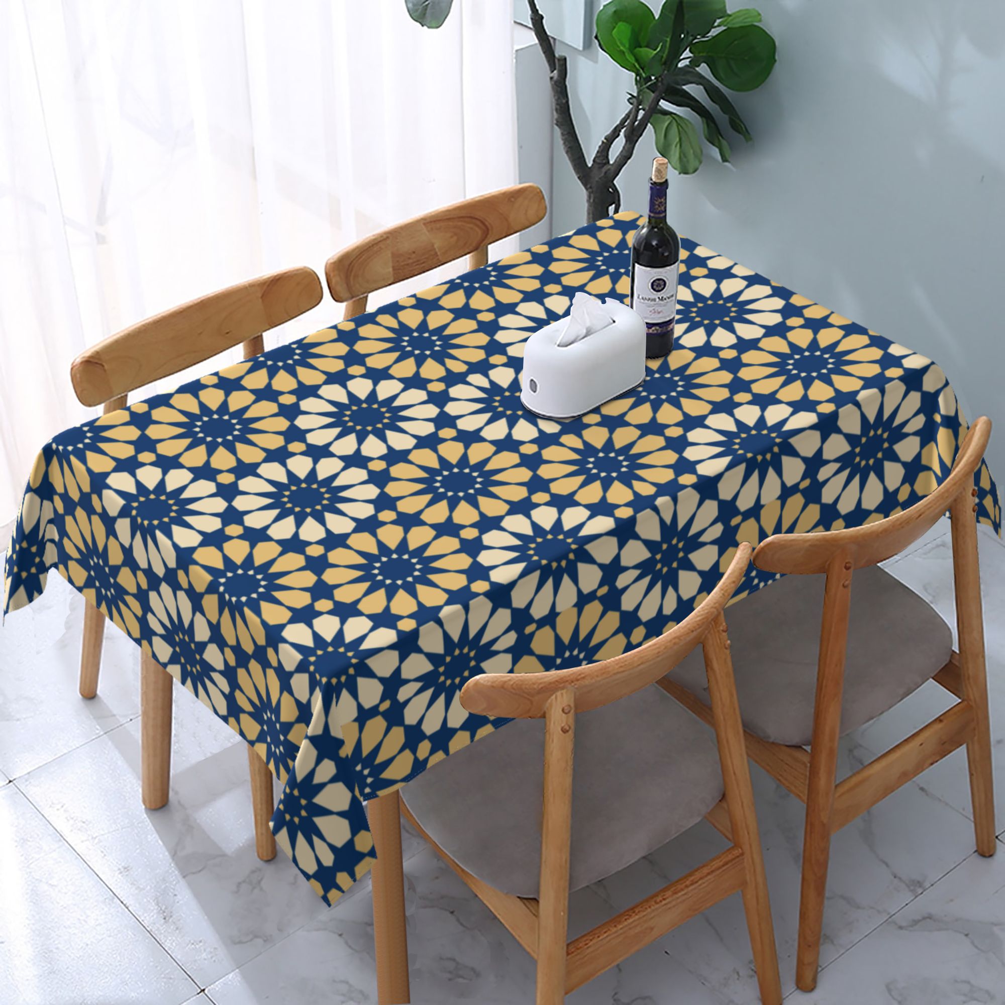 Tablecloth Seamless Flower Pattern Table Cloth For Rectangle Tables ...