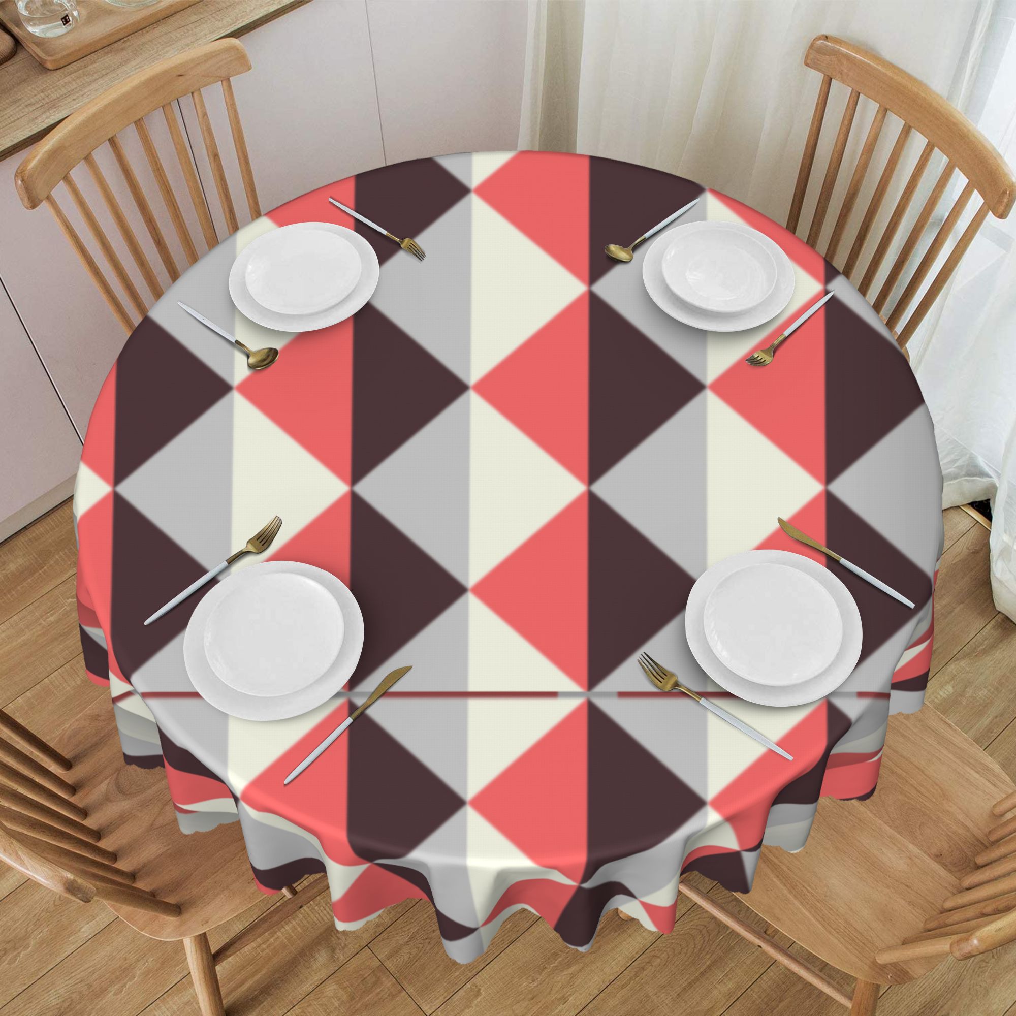 Tablecloth Seamless Pattern Table Cloth For Circular Tables Waterproof ...