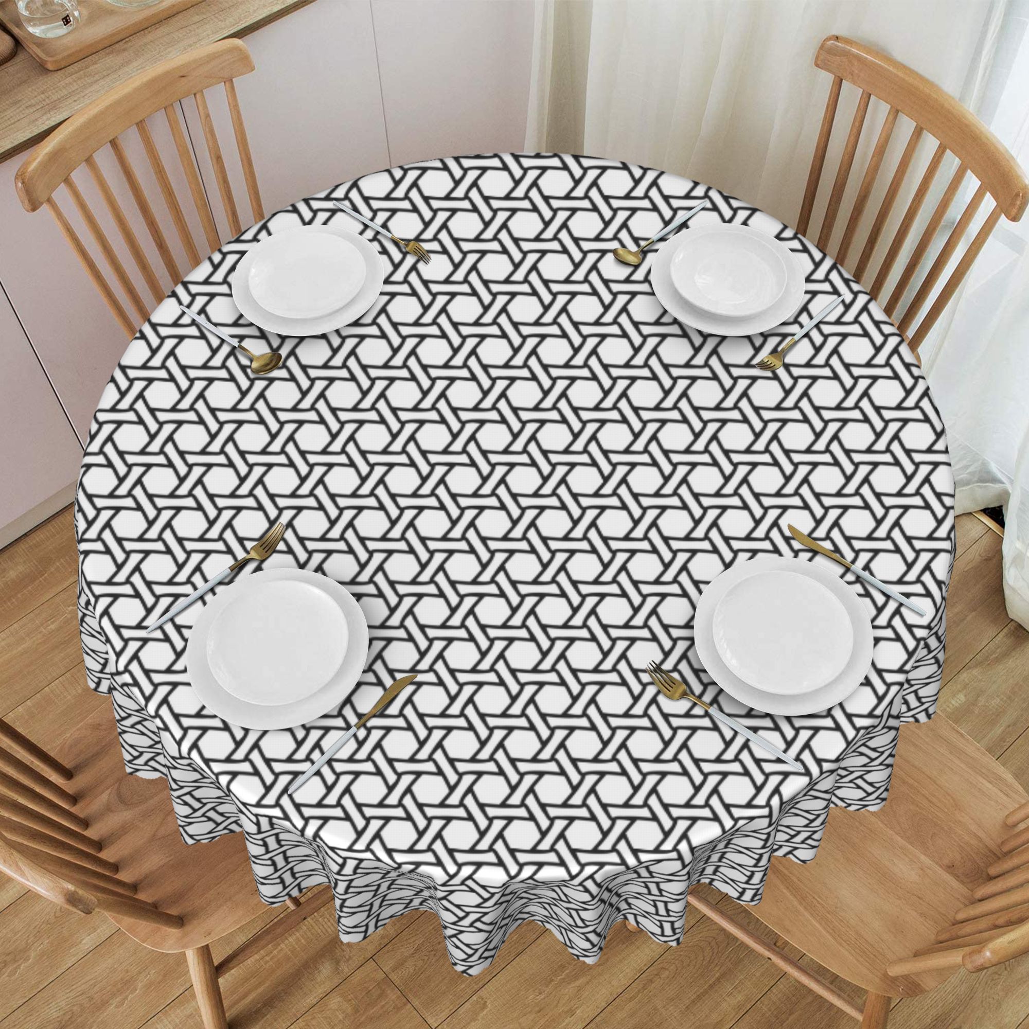 Tablecloth Seamless Pattern Table Cloth For Circular Tables Waterproof ...