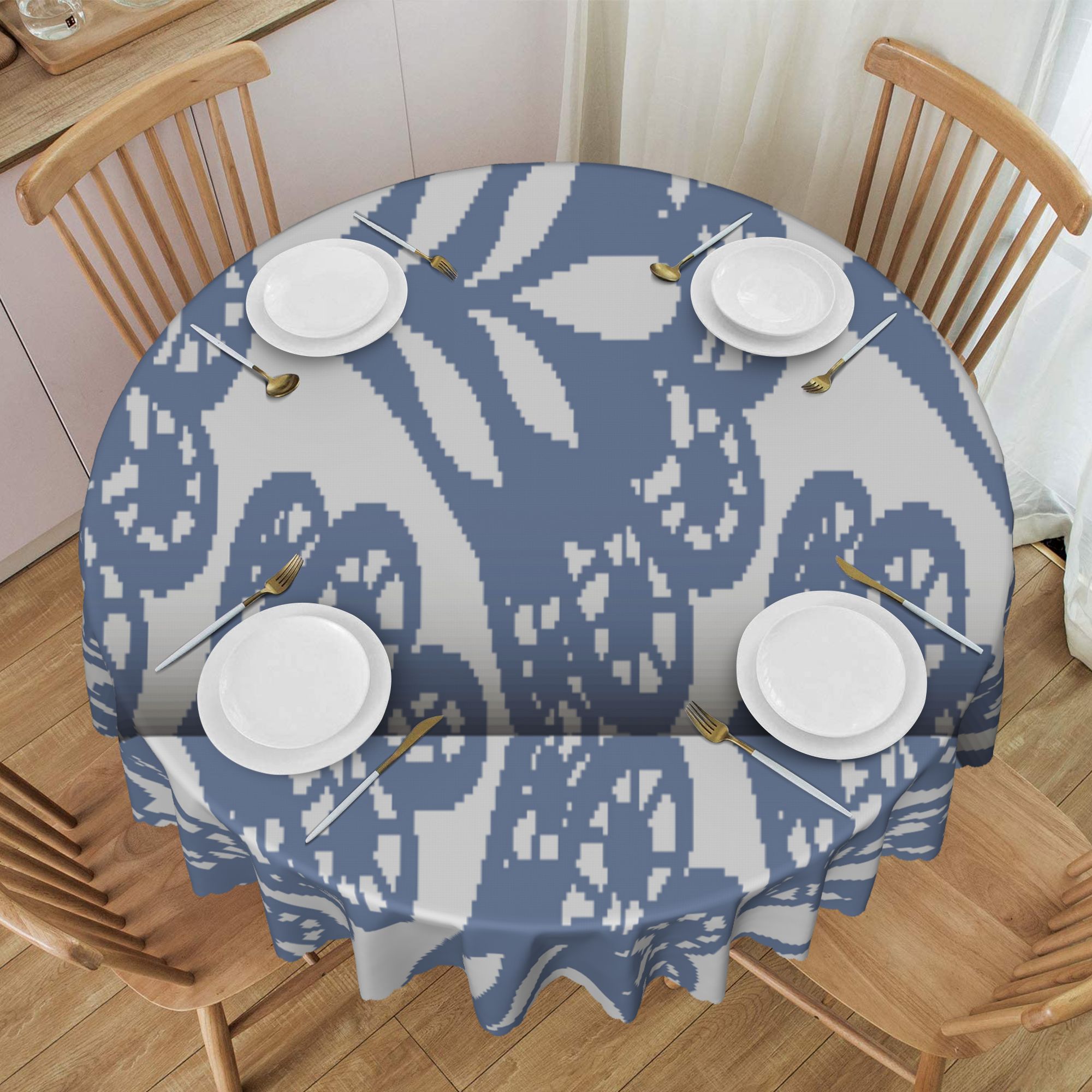 Tablecloth Seamless Pattern Table Cloth For Circular Tables Waterproof ...