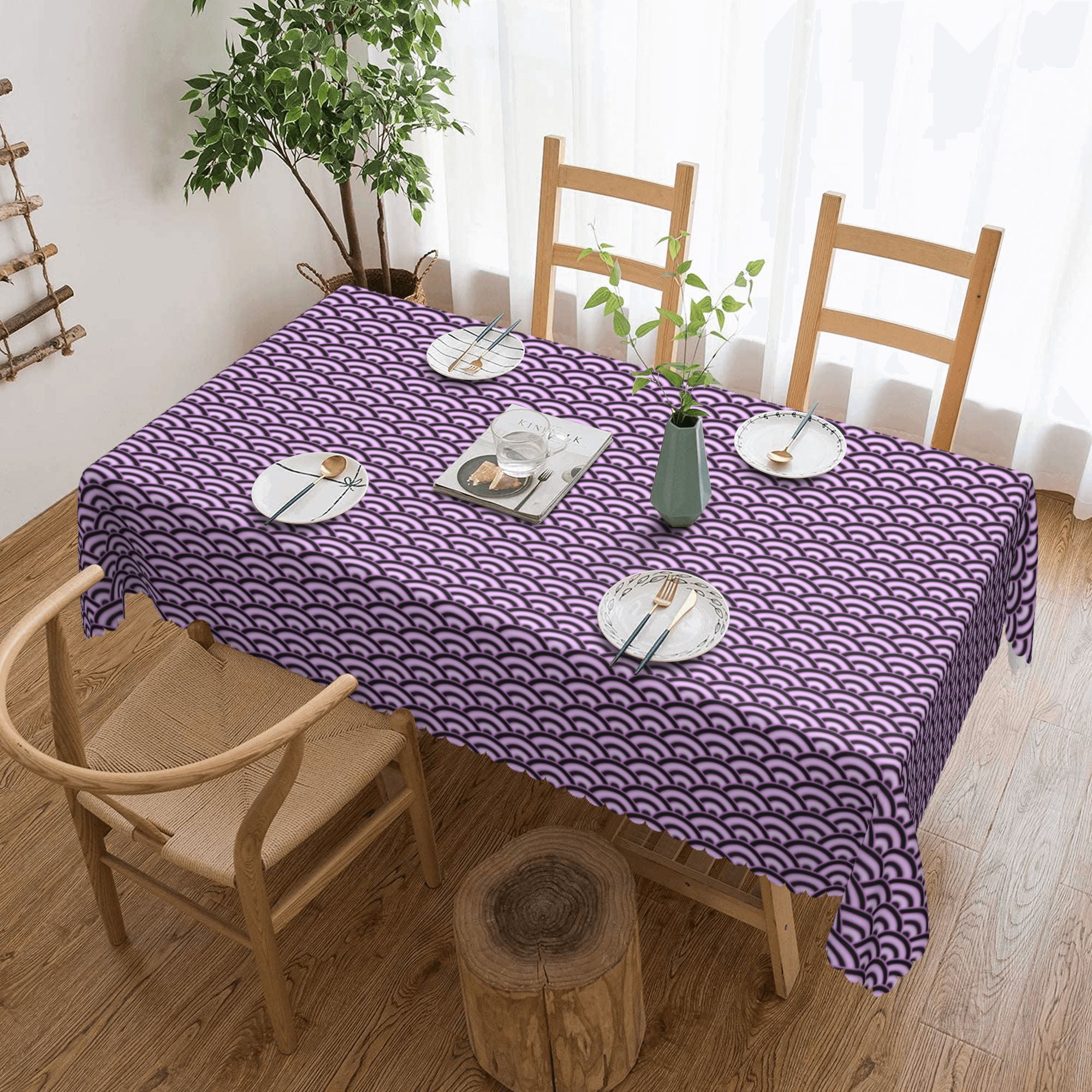 Tablecloth Seigaiha Background Pattern Table Cloth For Rectangle Tables ...