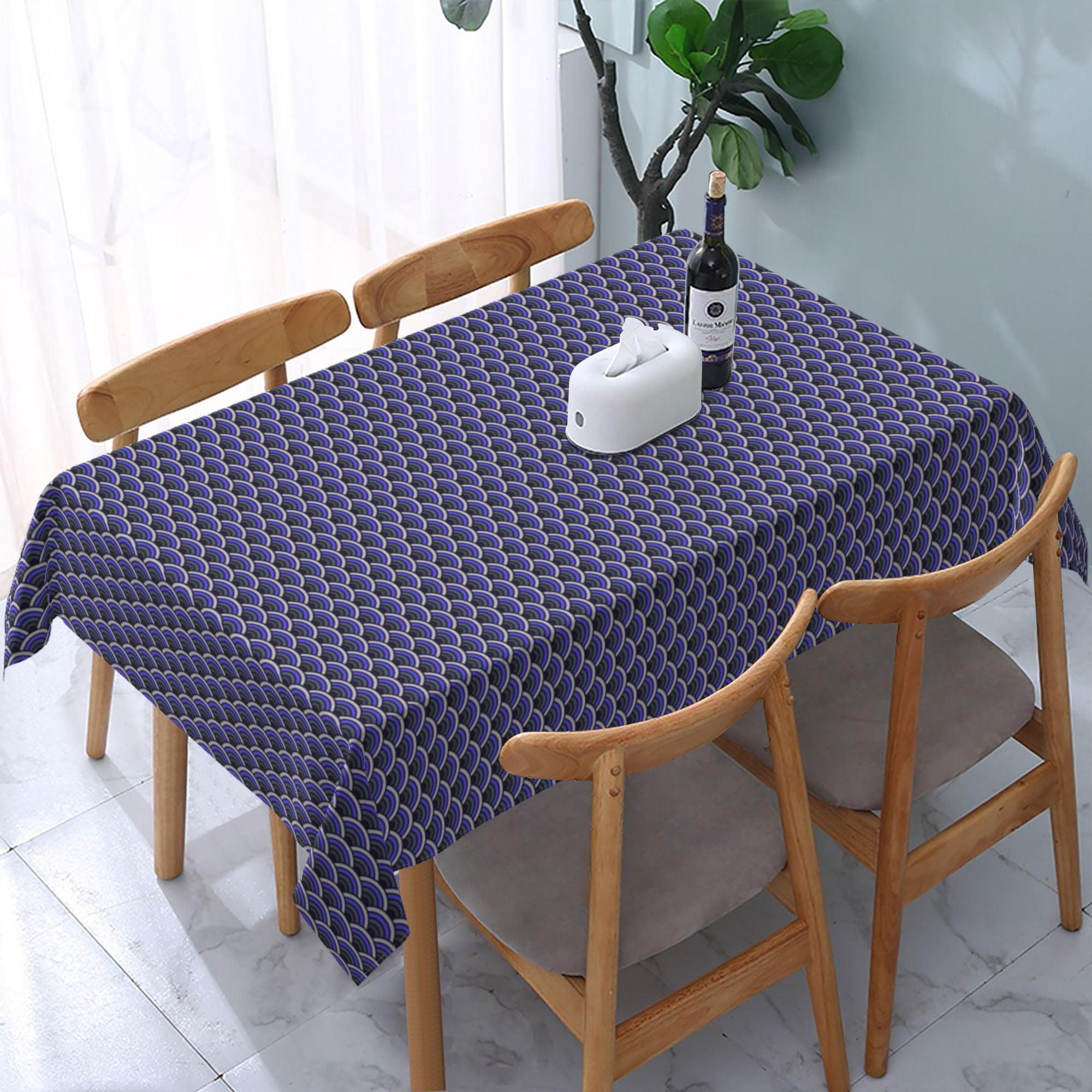 Tablecloth Seigaiha Background Pattern Table Cloth For Rectangle Tables ...