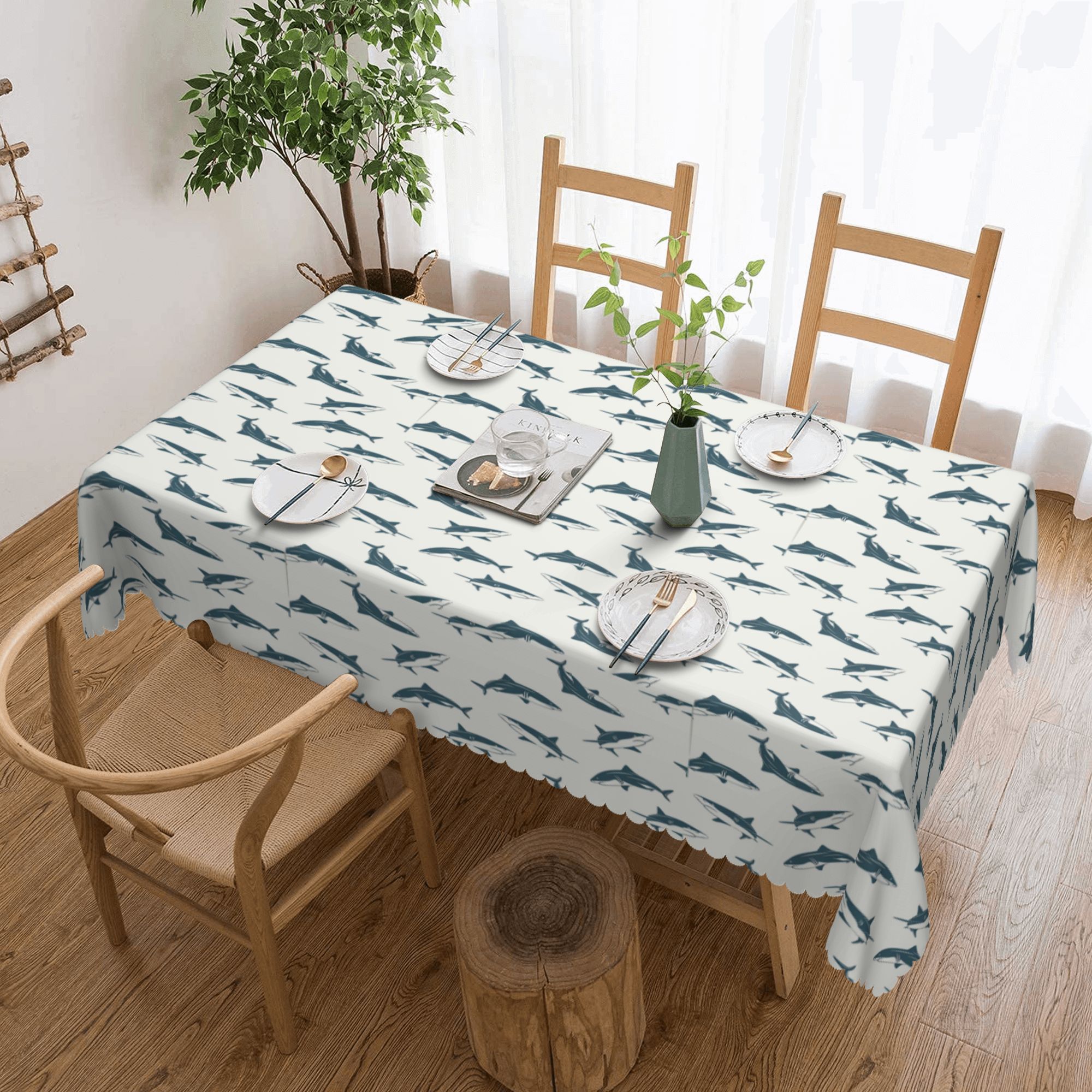Tablecloth Shark Dangerous Underwater Pressure Table Cloth For ...
